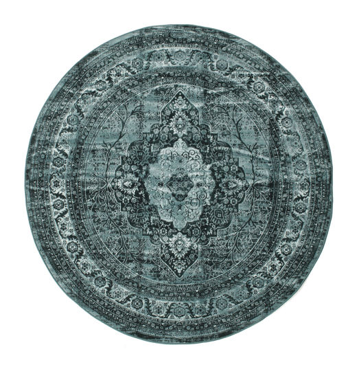 Jacinda - Dark Teal, Round Ø 200 cm Rug - Rugvista