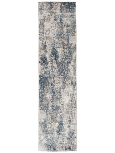 Triad - Grey / Blue, Runner 80 x 300 cm Rug - Rugvista