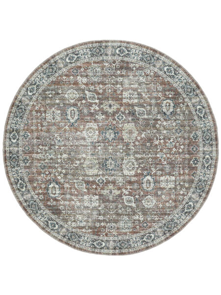 Rugvista Essential - Khaimah Oriental - Brown / Grey, Round Ø 160 cm ...