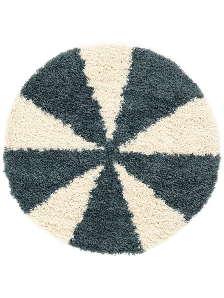 Rugvista Essential - Merry - Teal / Off White, Round Ø 100 cm Rug ...
