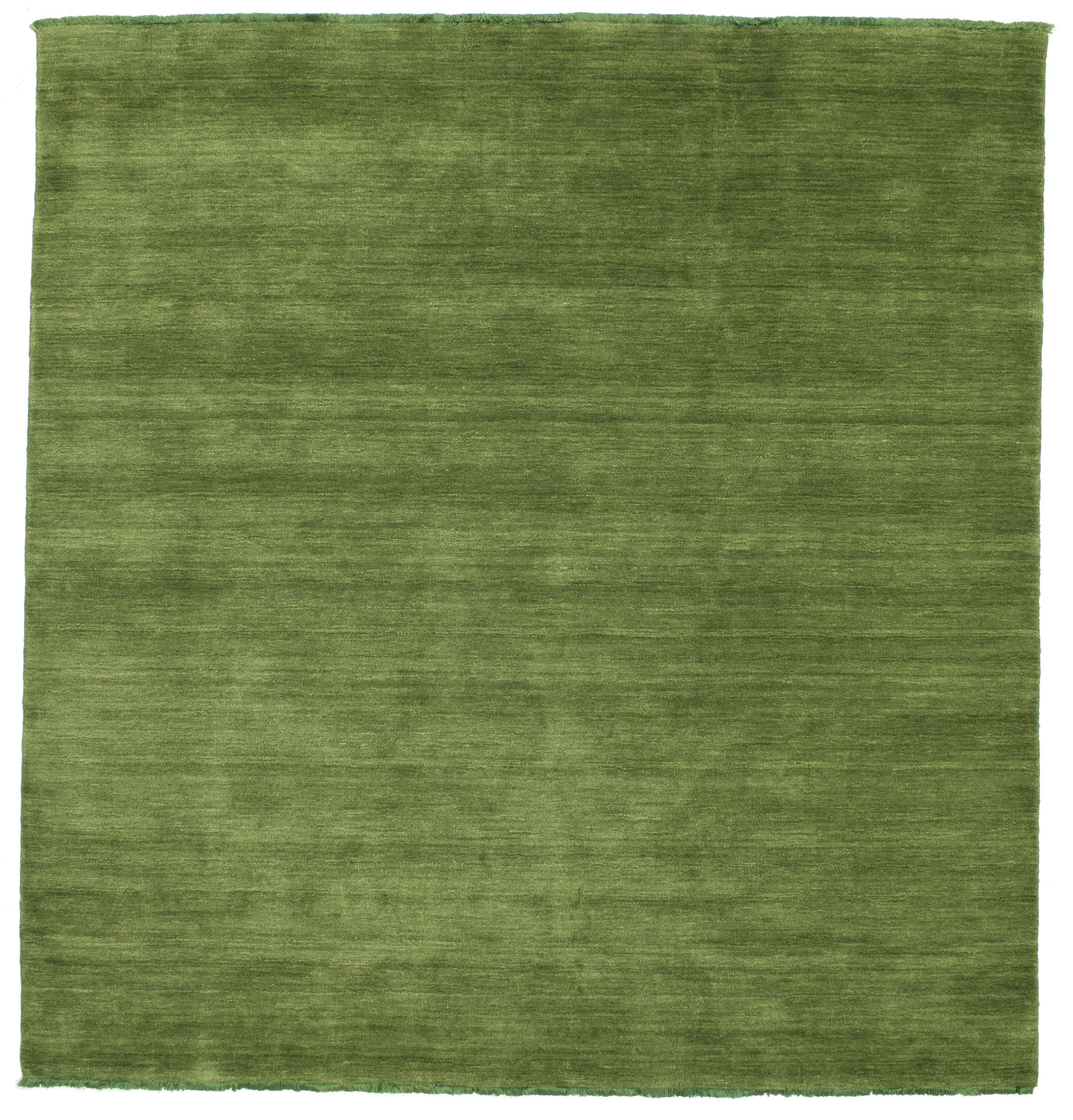 Handloom fringes - Green 200 x 200 cm Wool Rug - Rugvista
