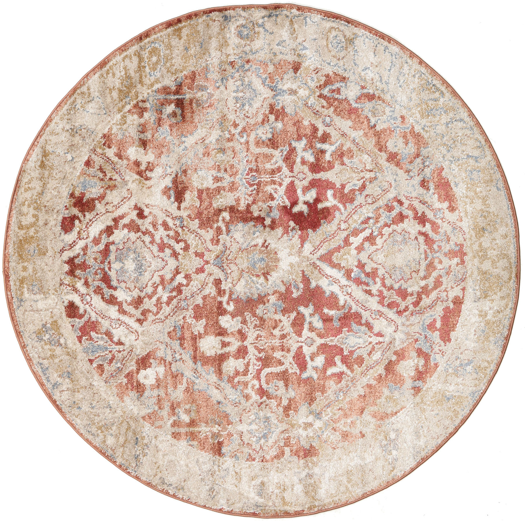 Talitha - Terracotta, Ronds Ø 150 cm Tapis - Rugvista