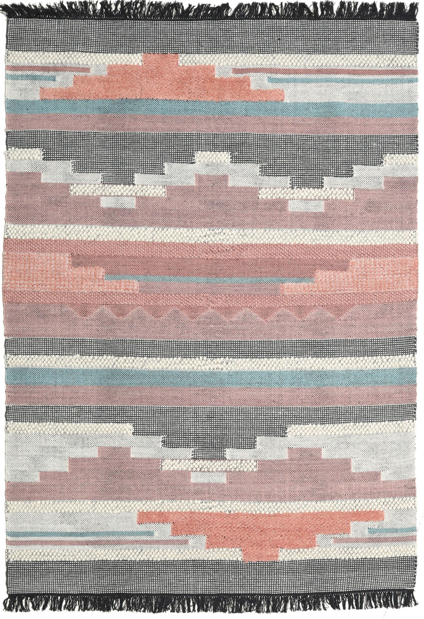 Misha - Pink 140 x 200 cm Wool Rug - Rugvista