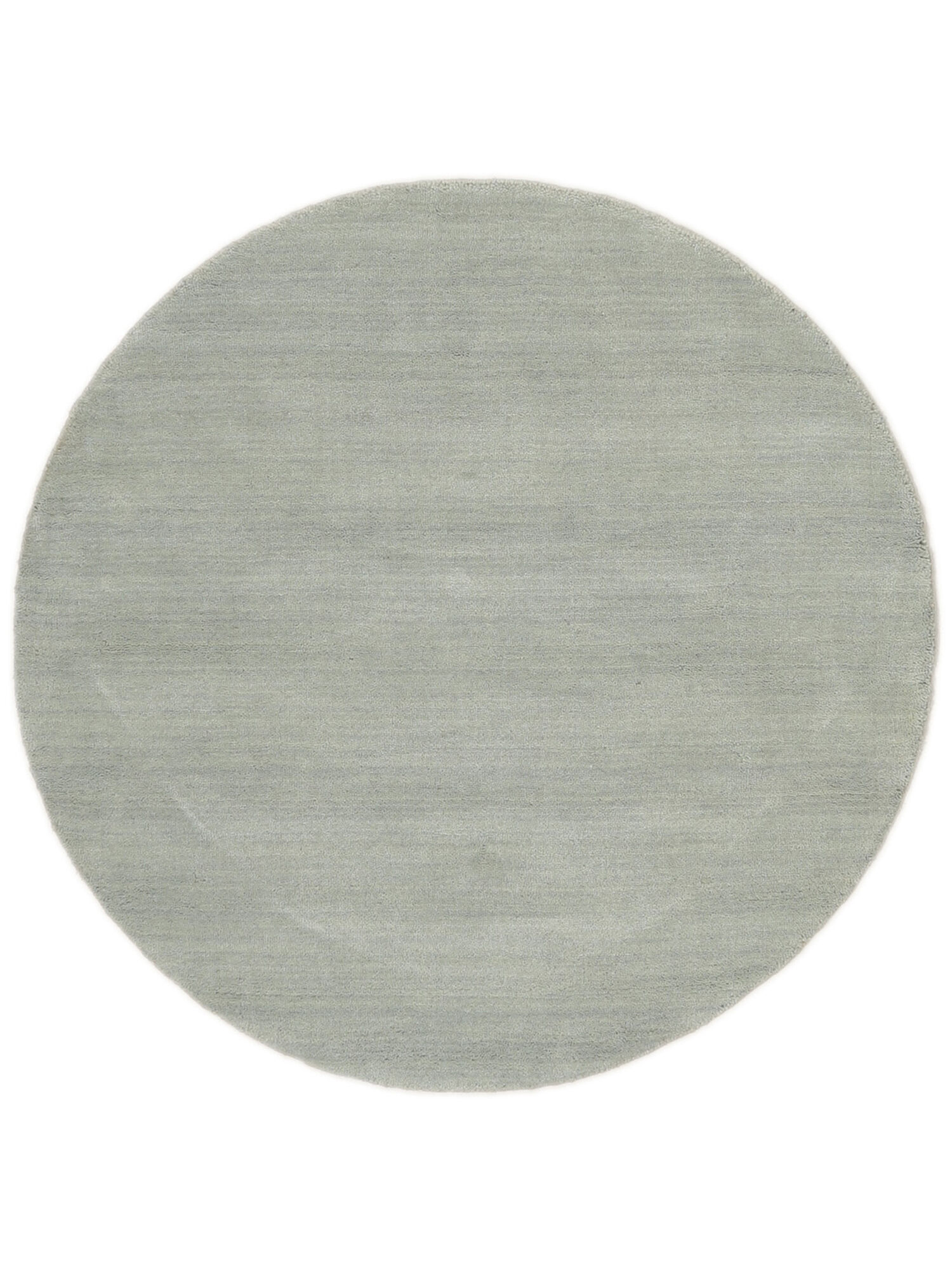 Handloom - Light Teal, Round Ø 100 cm Wool Rug - Rugvista