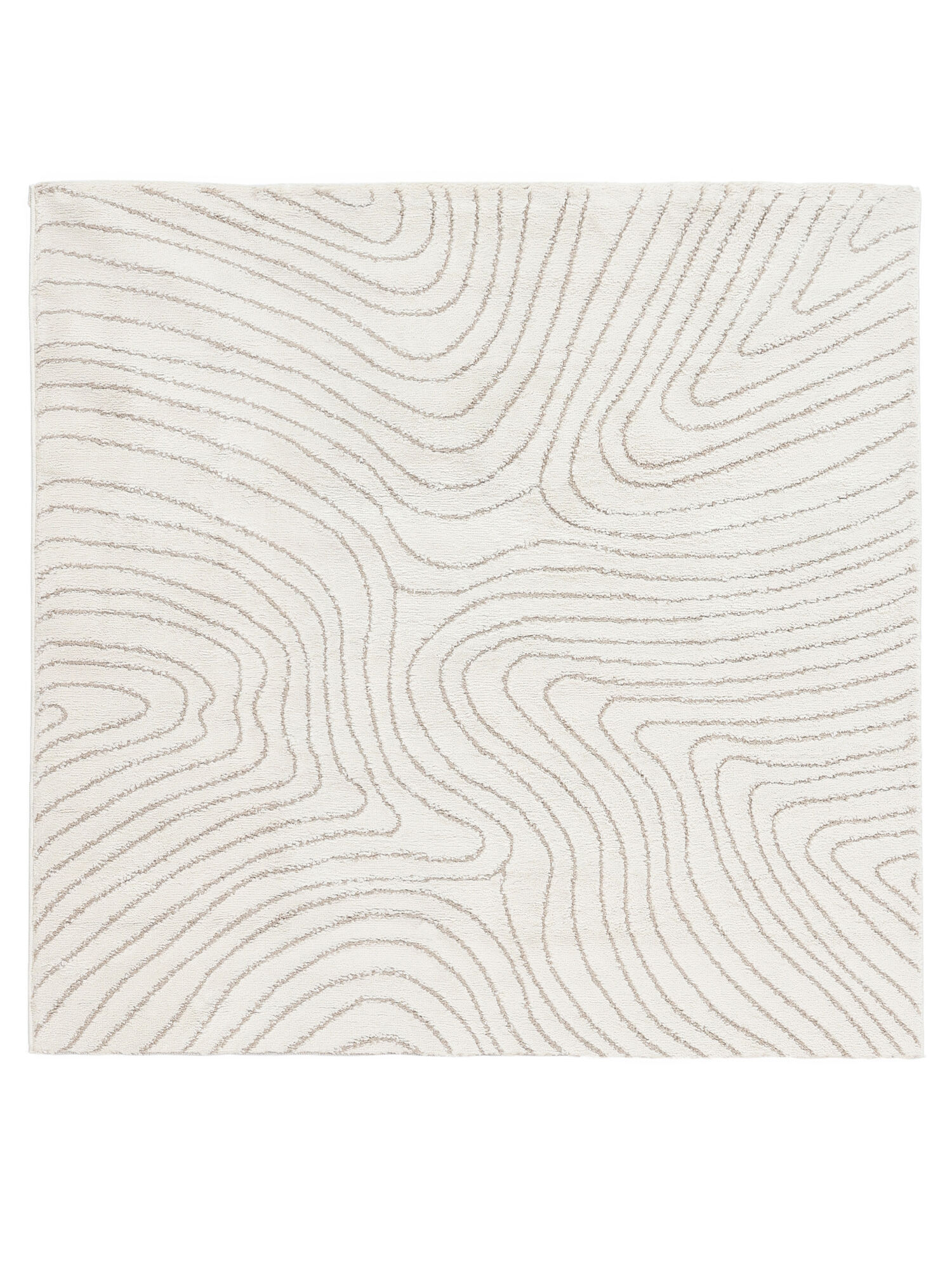 Rugvista Essential - Chaima - Cream White / Beige 240 x 240 cm Rug ...