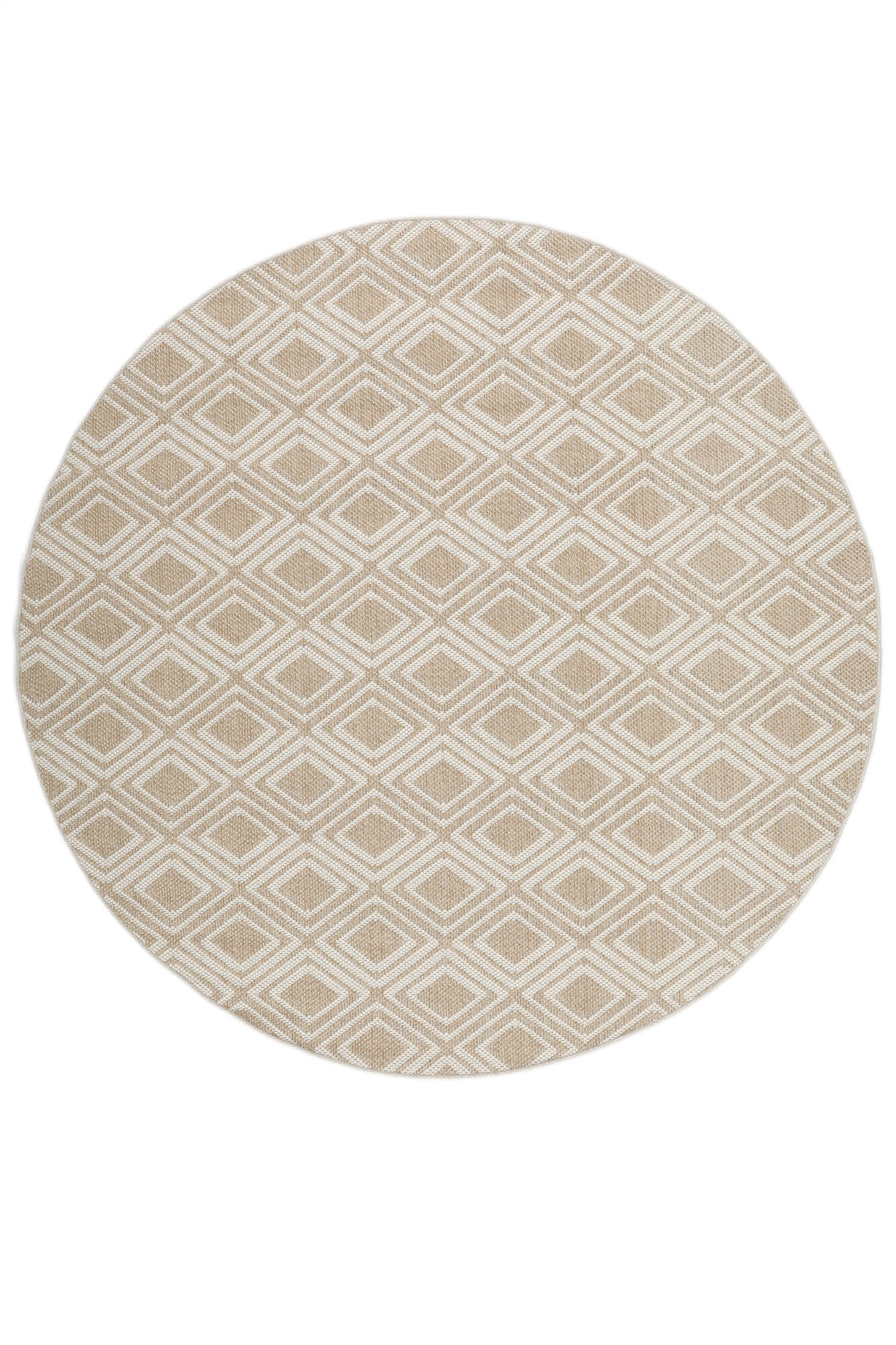 Rugvista Essential - Silva - Beige, Round Ø 200 cm Rug - Rugvista