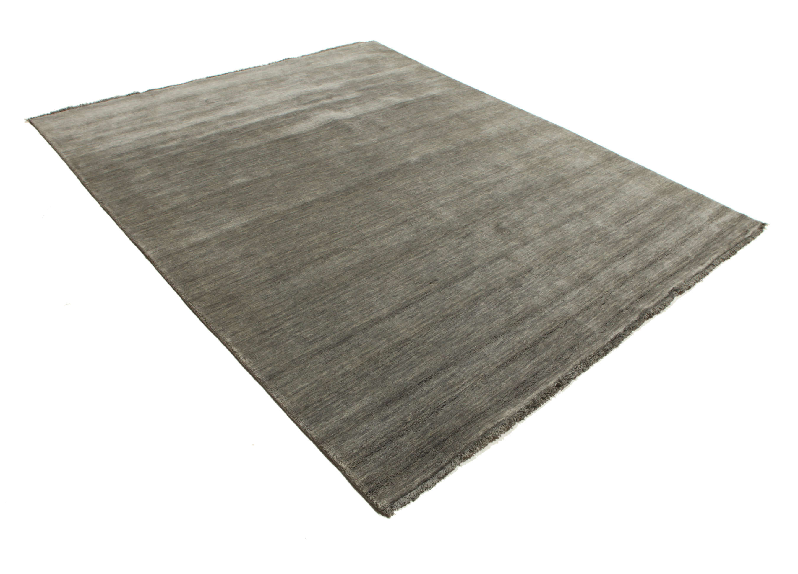 Handloom fringes - Dark Grey 200 x 250 cm Wool Rug - Rugvista