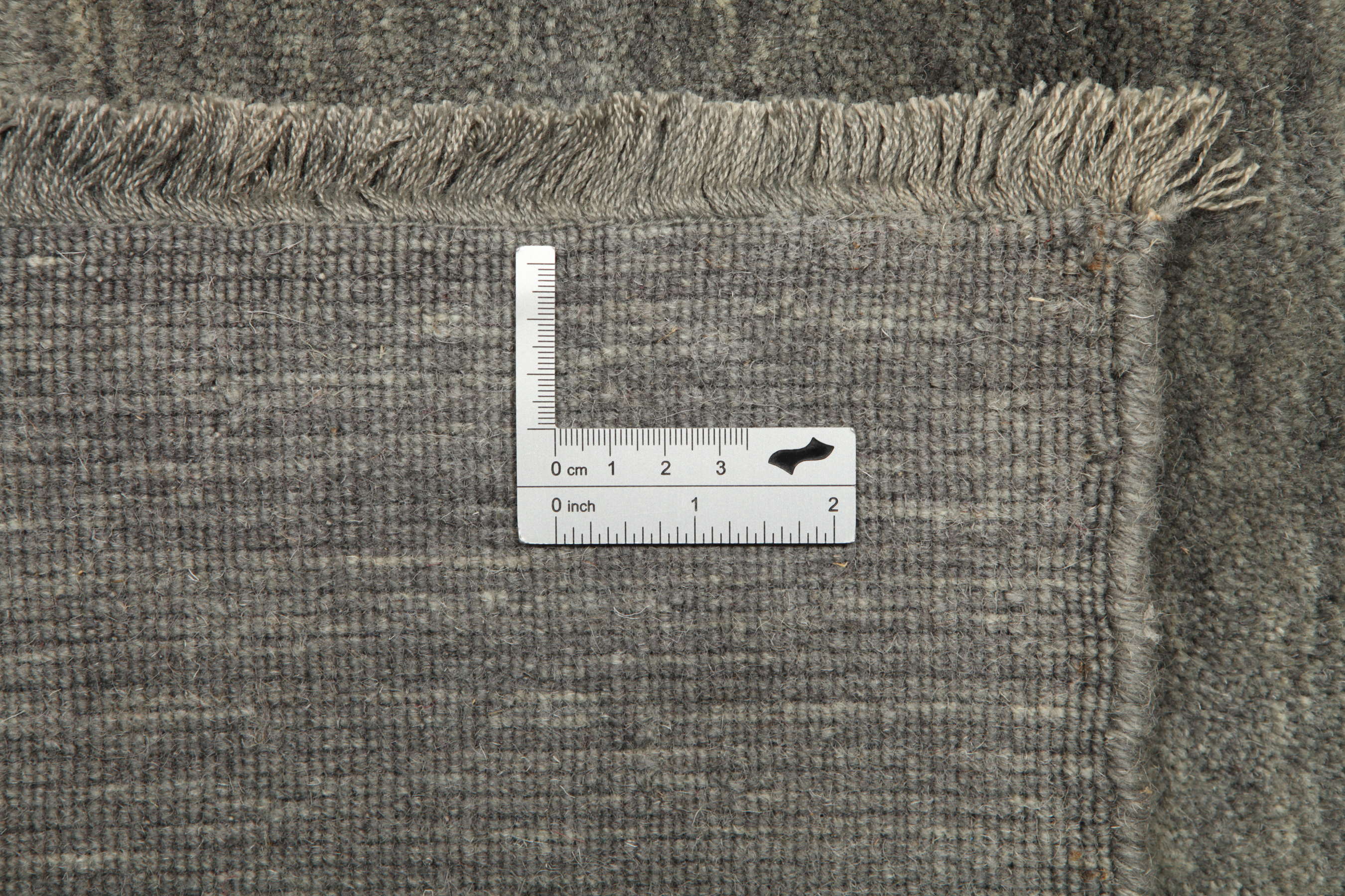 Handloom fringes - Dark Grey 200 x 250 cm Wool Rug - Rugvista