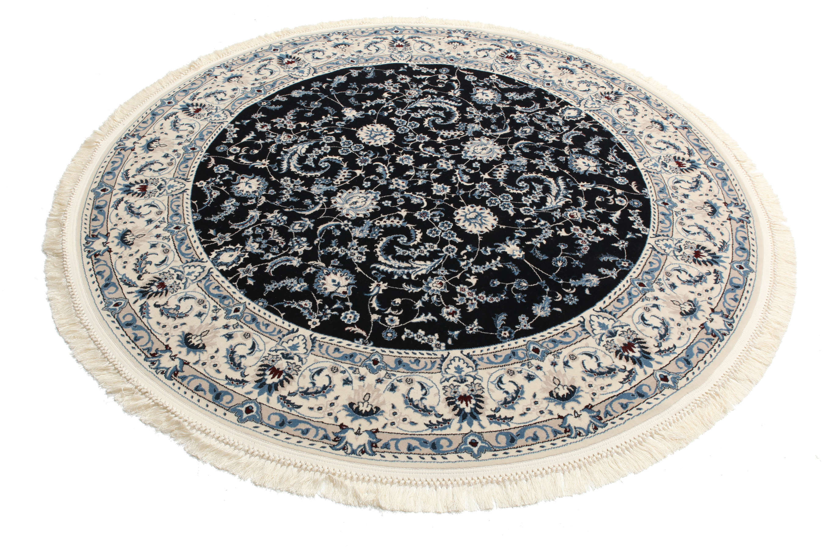 Nain Florentine - Azul Escuro, Redondos Ø 250 cm Tapete - Rugvista