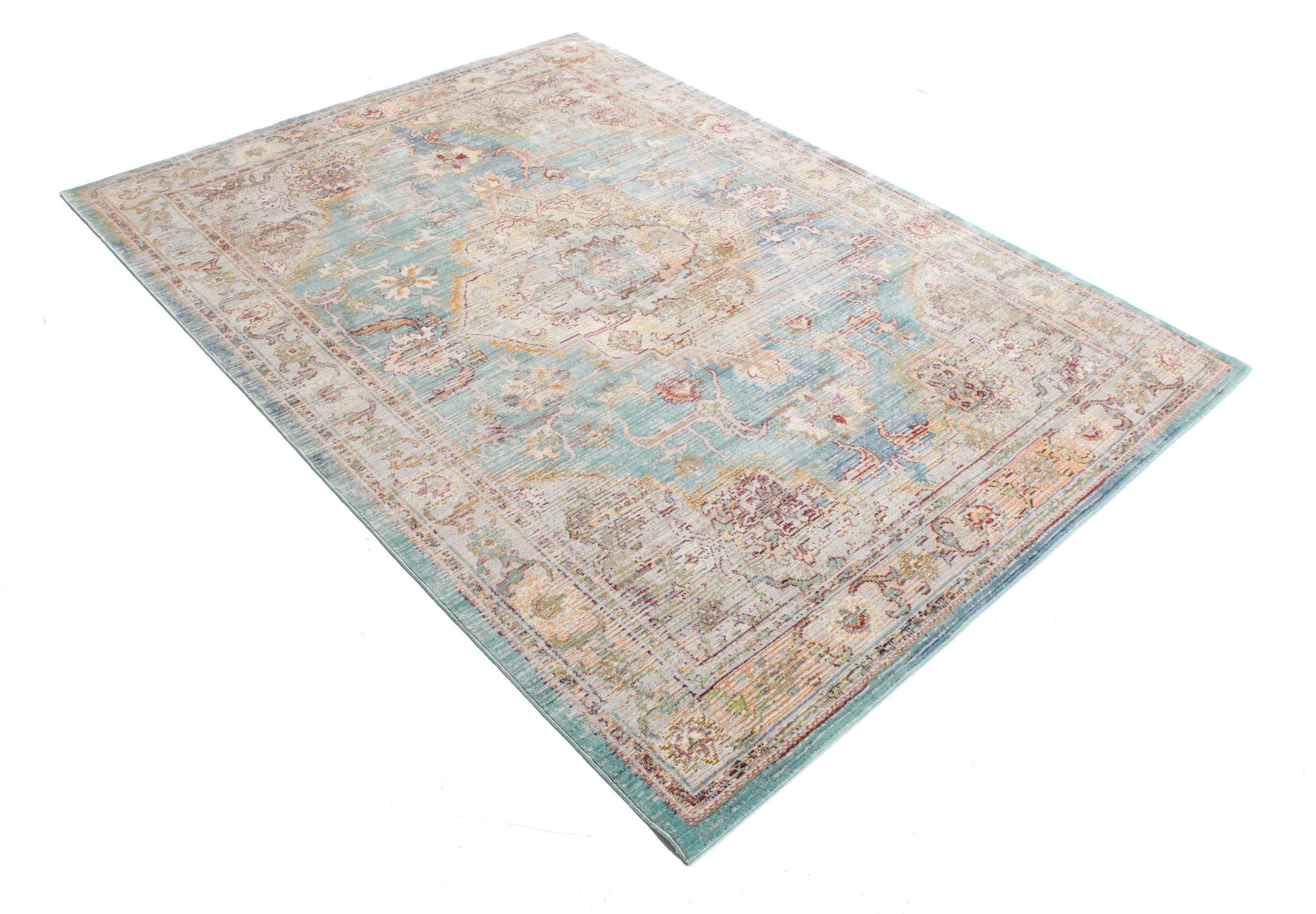 Shayna - Beige / Turquoise 160 x 230 cm Rug - Rugvista
