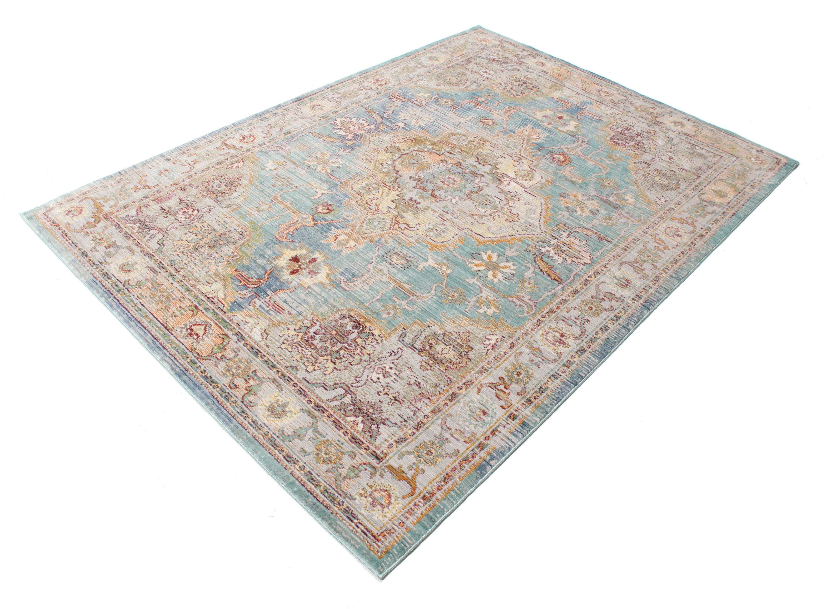 Shayna - Beige / Turquoise 160 x 230 cm Rug - Rugvista