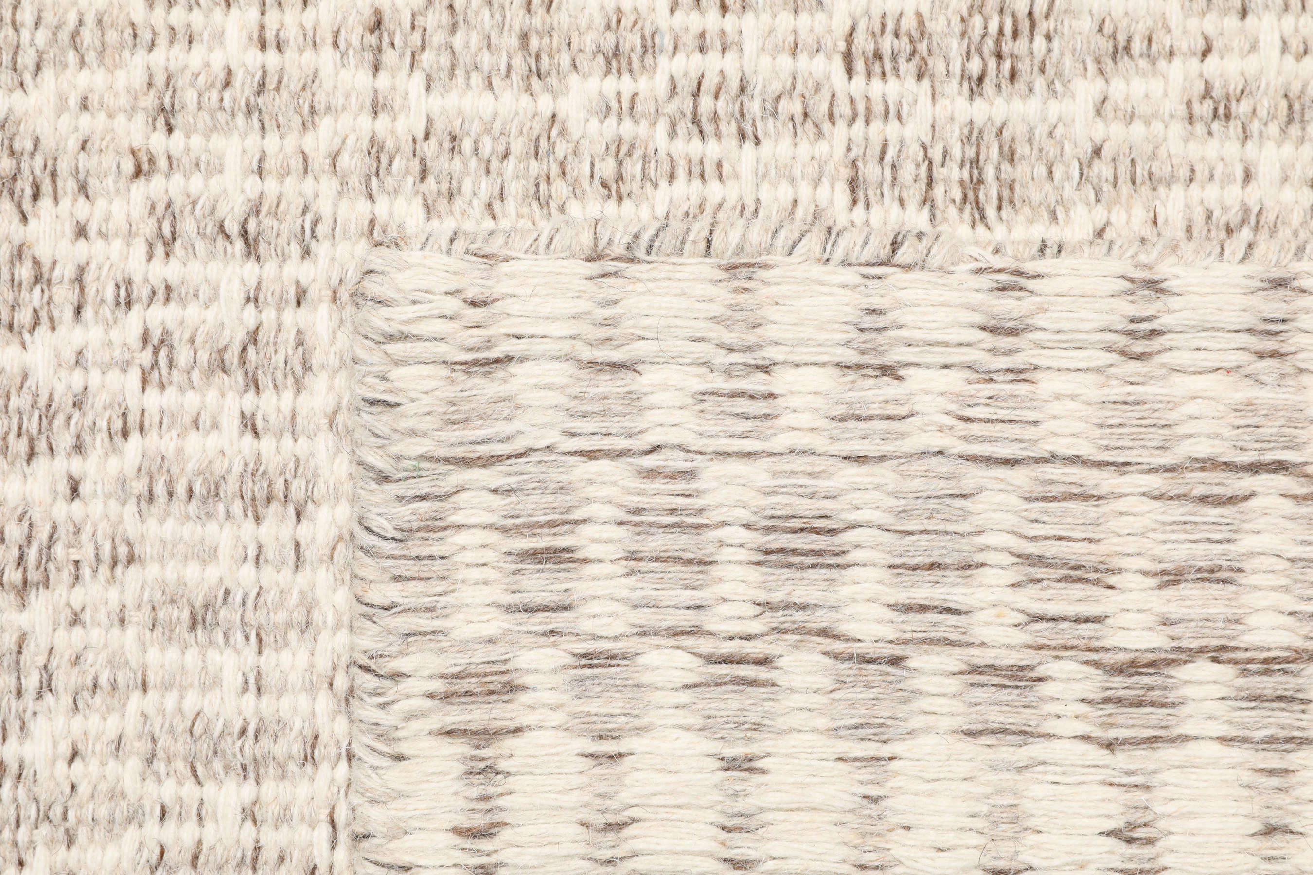 Kilim Long Stitch - Beige 210 x 290 cm Wool Rug - Rugvista