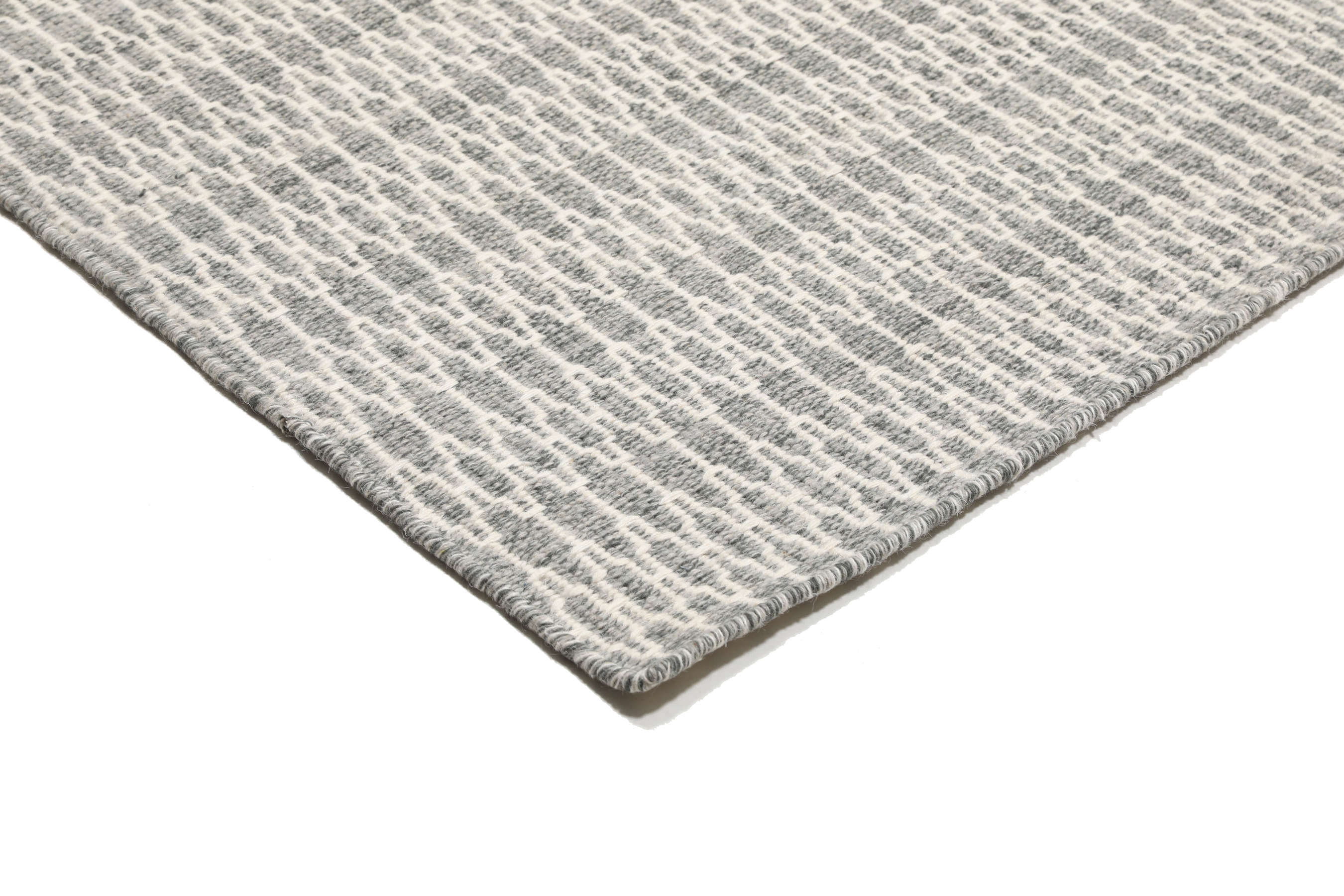 Kilim Long Stitch - Grey 160 x 230 cm Wool Rug - Rugvista