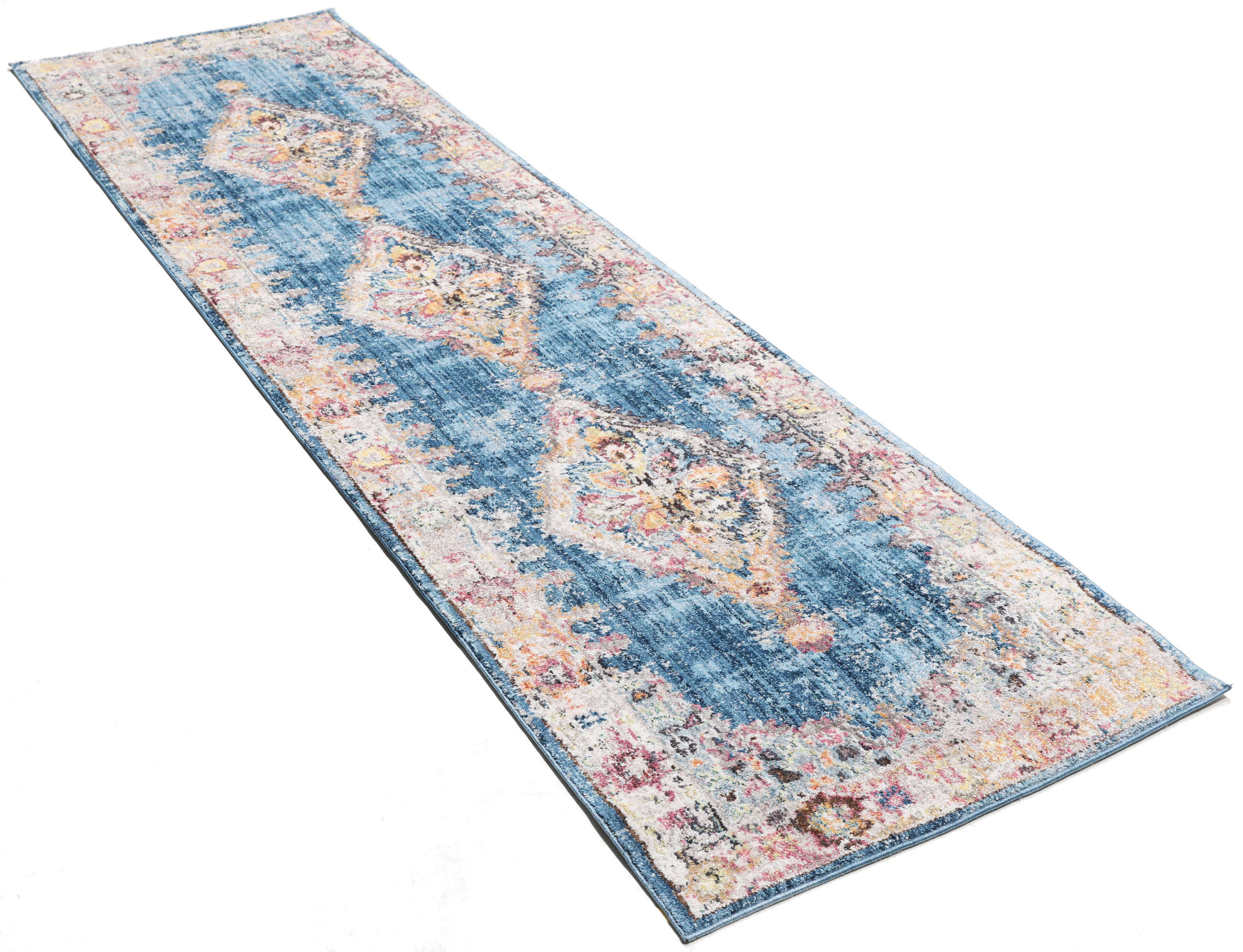 Cornelia - Blue / Multicolor, Runner 80 x 300 cm Rug - Rugvista