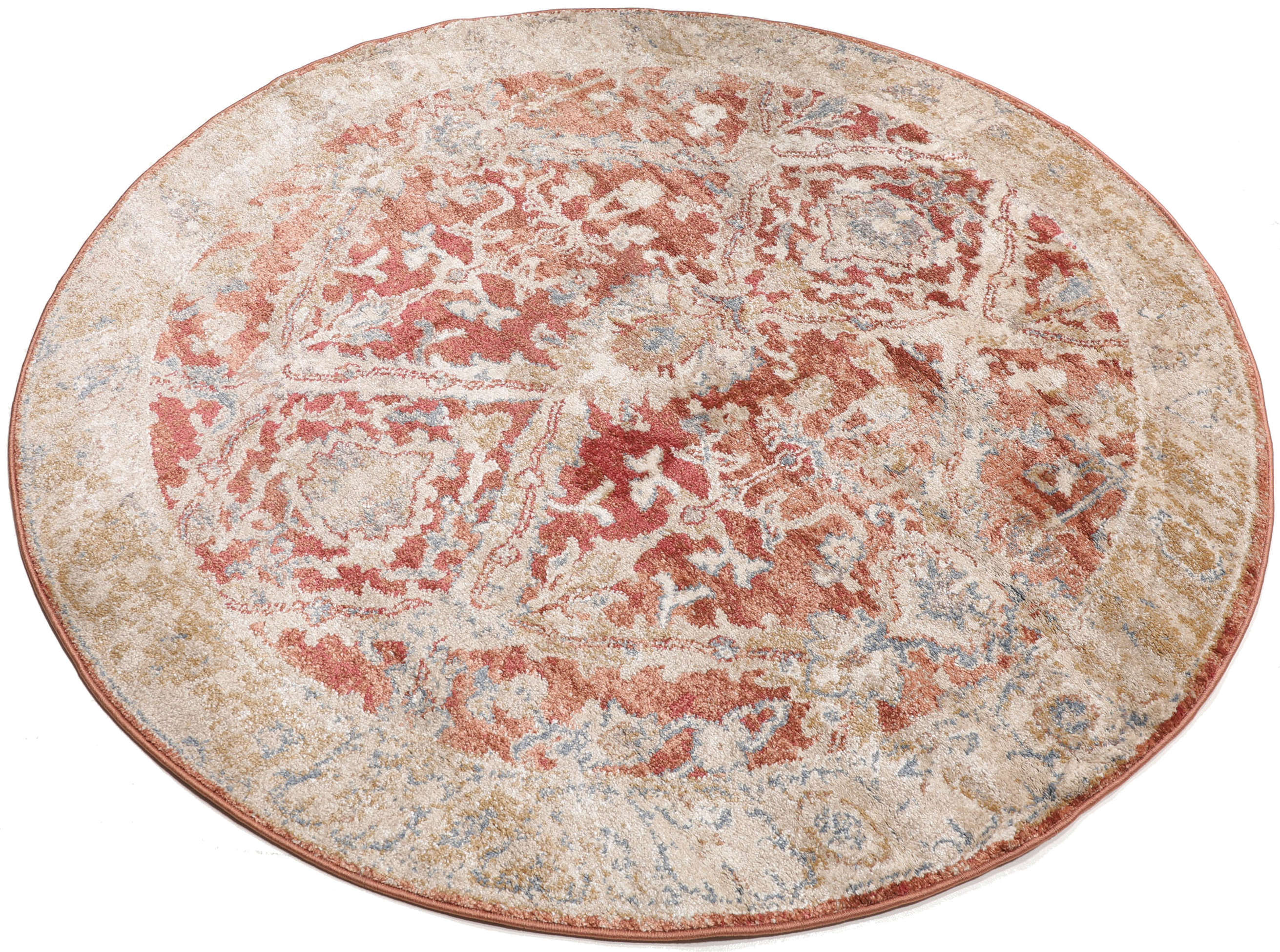 Talitha - Terracotta, Ronds Ø 150 cm Tapis - Rugvista