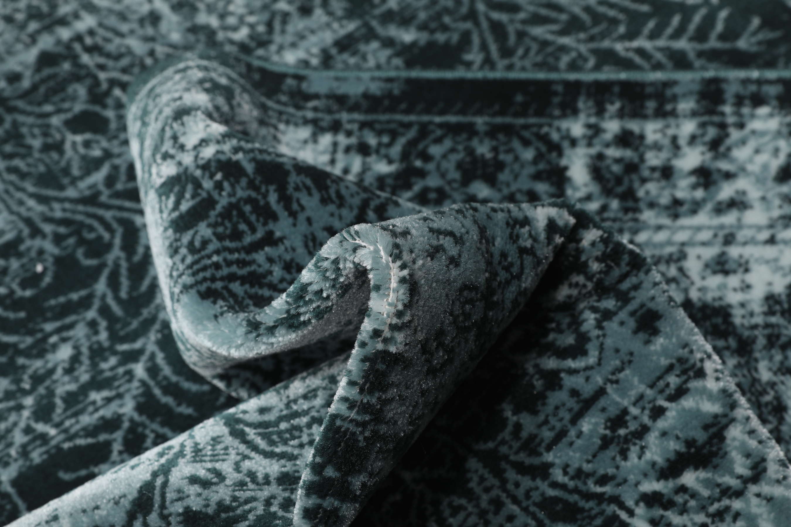 Jacinda - Dark Teal, Runner 80 x 300 cm Rug - Rugvista