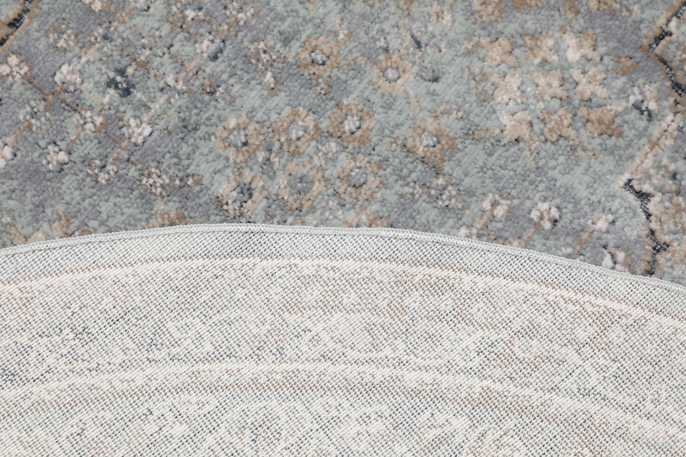 Monza - Greige, Round Ø 200 cm Rug - Rugvista