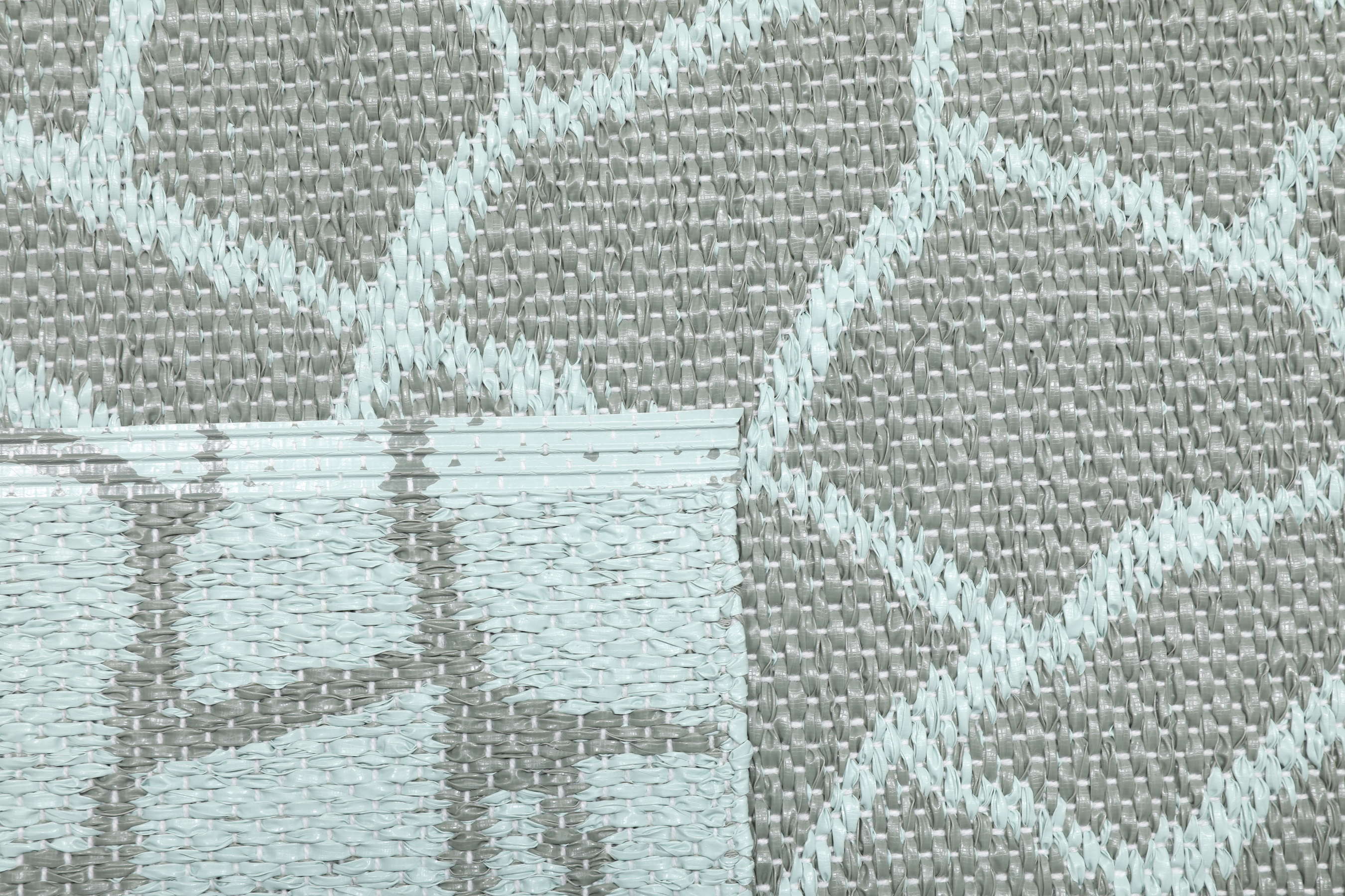 Terrazzo - Green / Mint Green, Runner 70 x 350 cm Plastic Rug - Rugvista