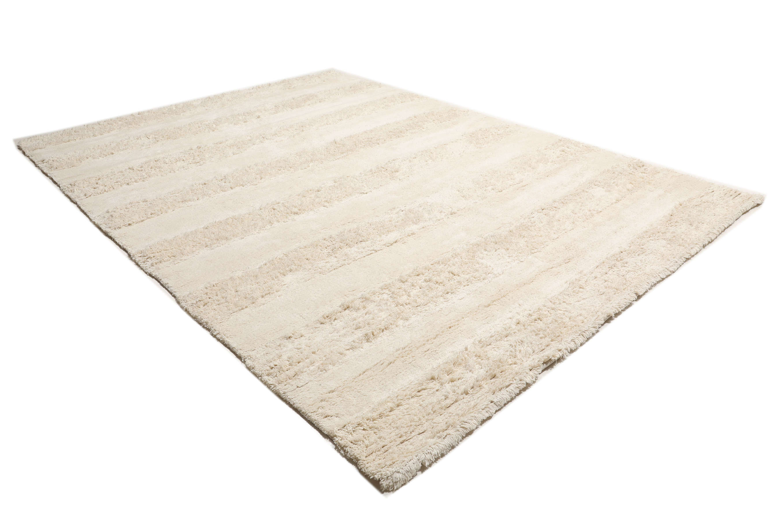 New York - Cream White 300 x 400 cm Wool Rug - Rugvista
