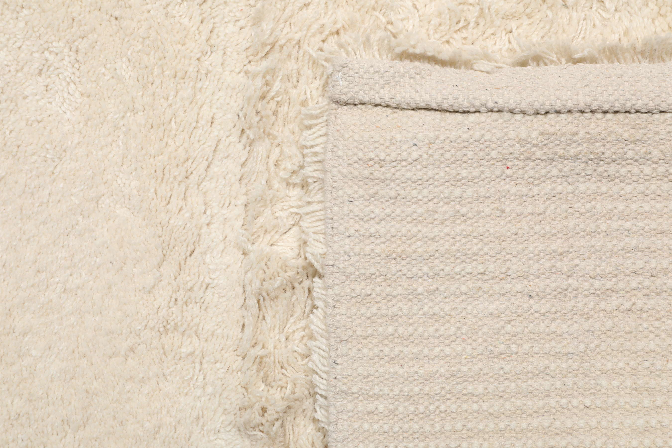 New York - Cream White 300 x 400 cm Wool Rug - Rugvista