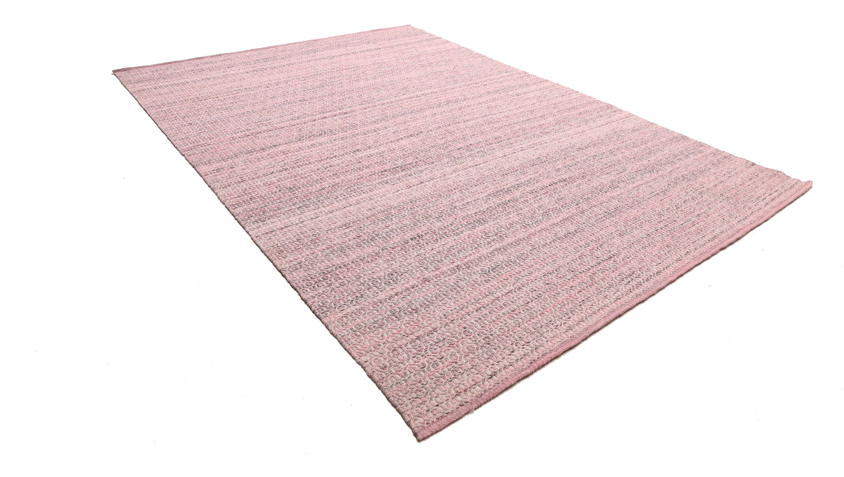 Alva - Pink / White 250 x 350 cm Wool Rug - Rugvista