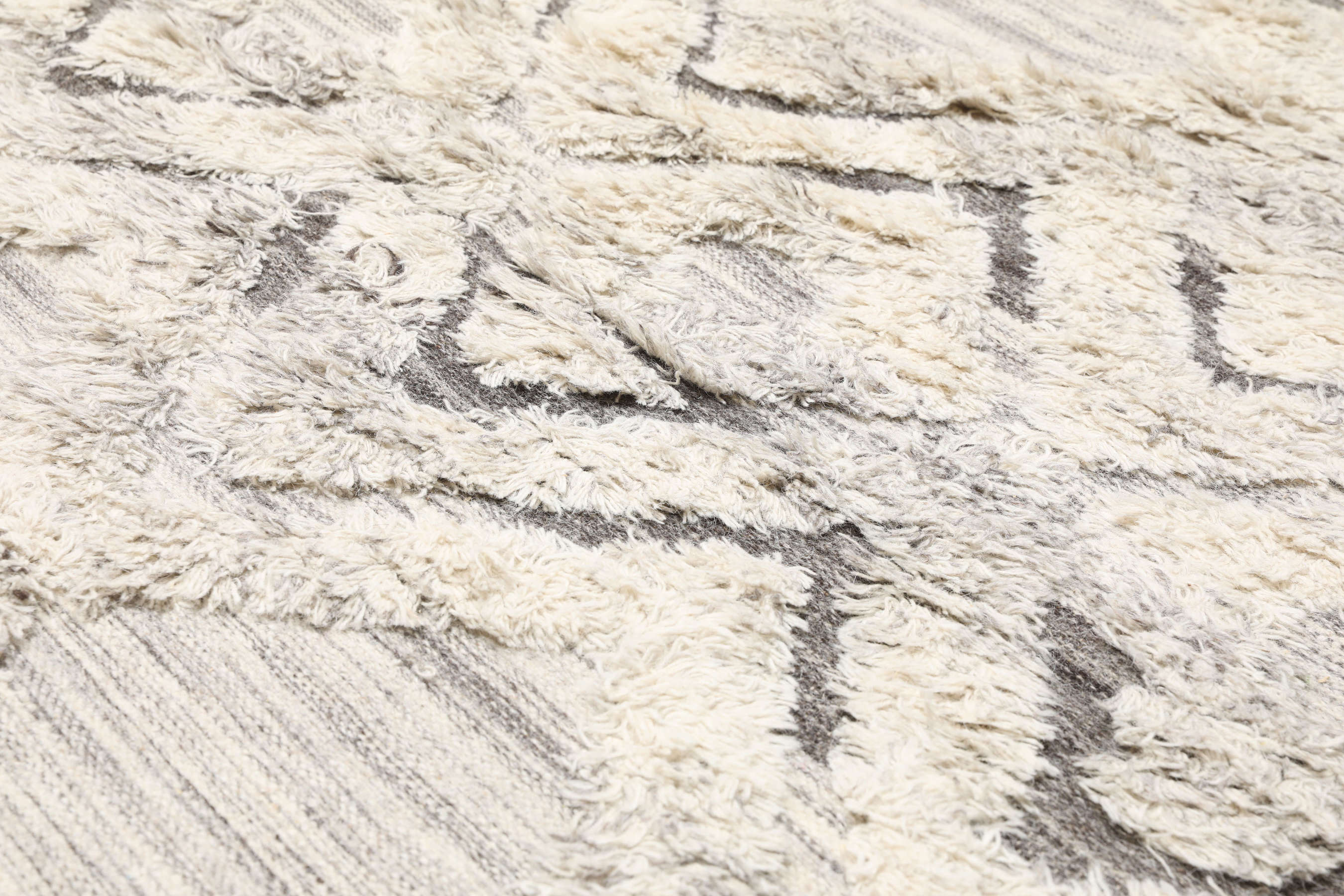 Lydia - Greige / Off White 200 x 300 cm Wool Rug - Rugvista