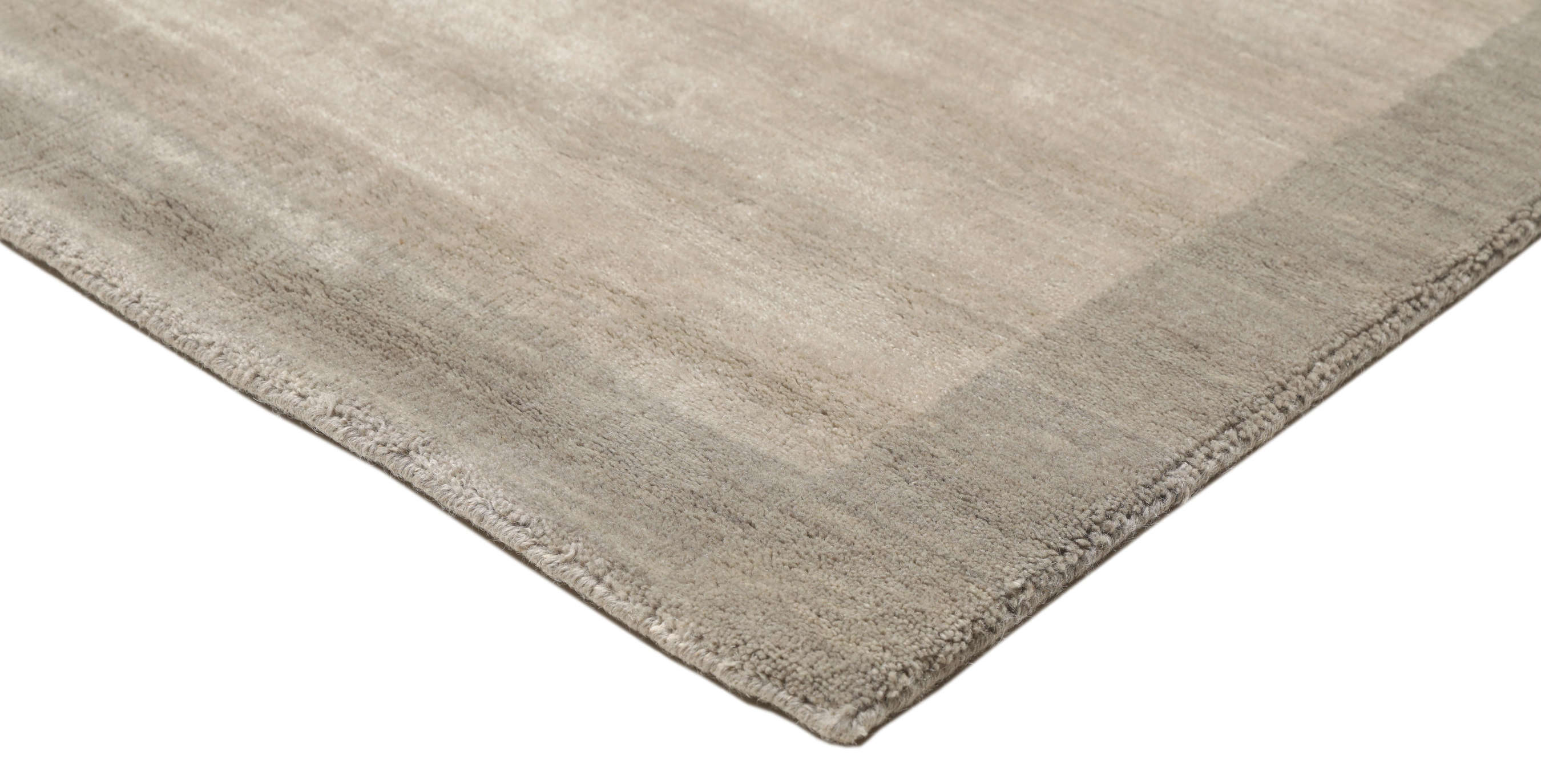 Handloom Frame - Greige, Runner 80 x 350 cm Wool Rug - Rugvista