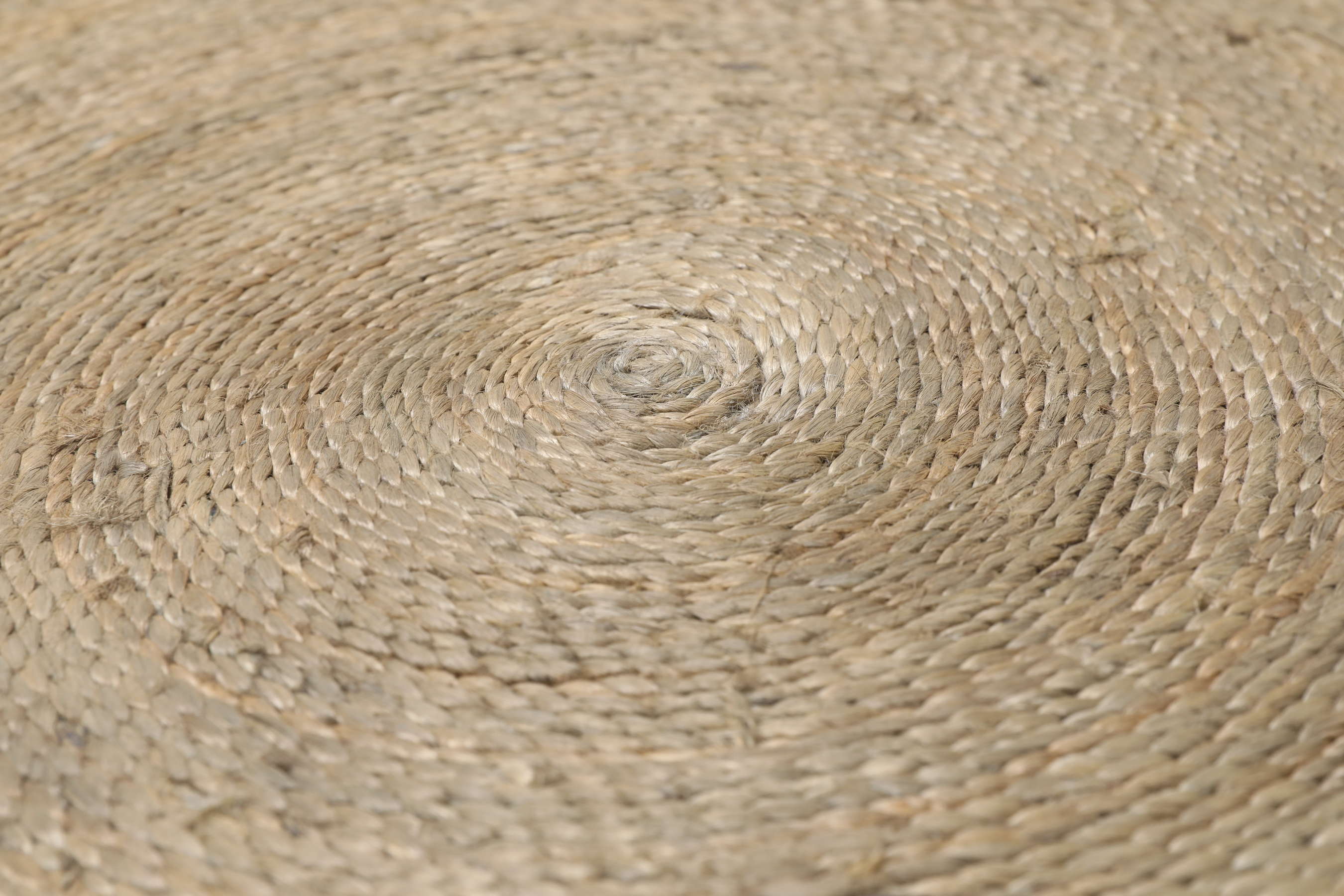 Kex - Greige, Round Ø 150 cm Jute Rug - Rugvista