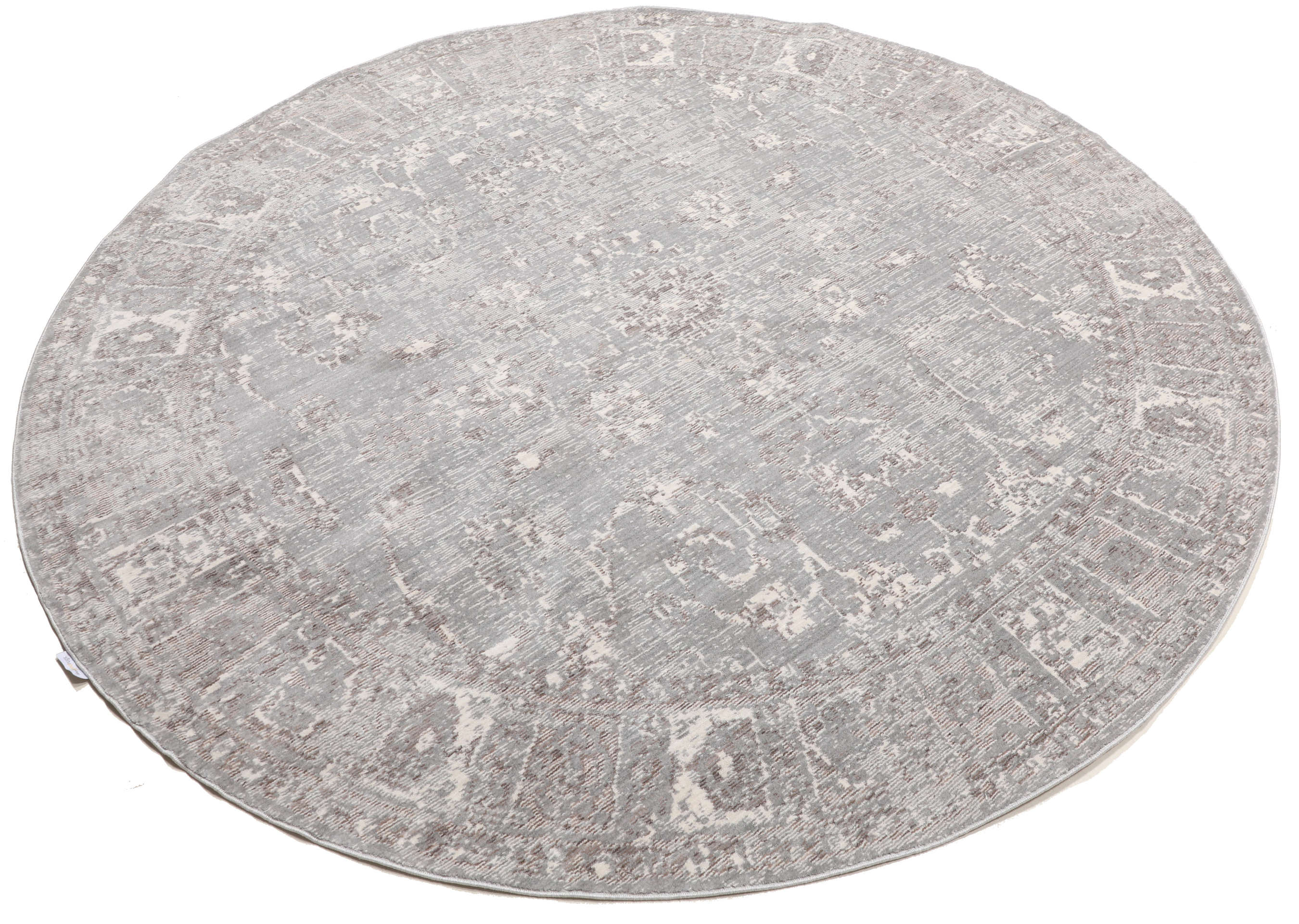 Maharani - Grey, Round Ø 200 cm Rug - Rugvista