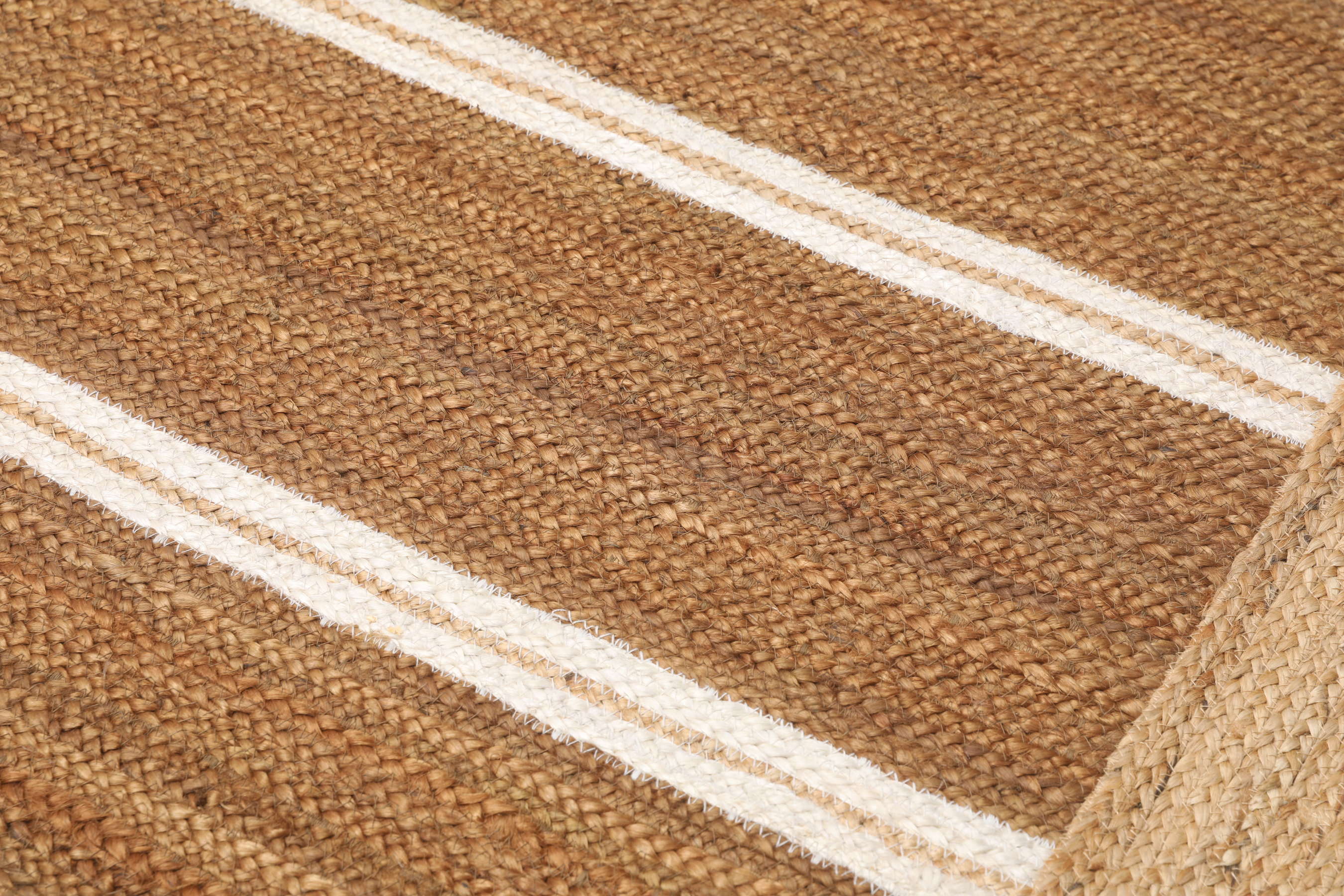 Frida Stripe - Brown 140 x 200 cm Jute Rug - Rugvista
