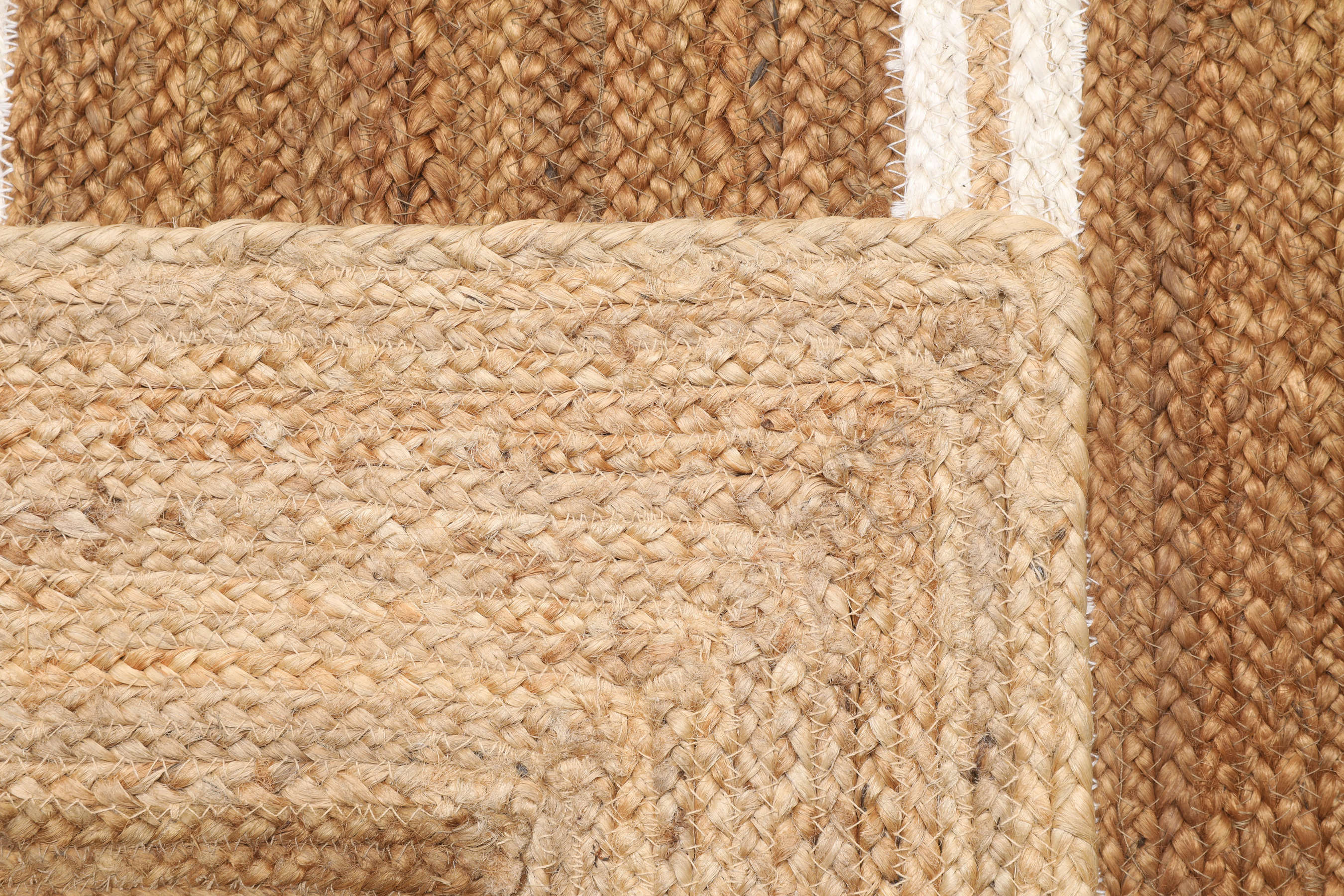 Frida Stripe - Brown 140 x 200 cm Jute Rug - Rugvista