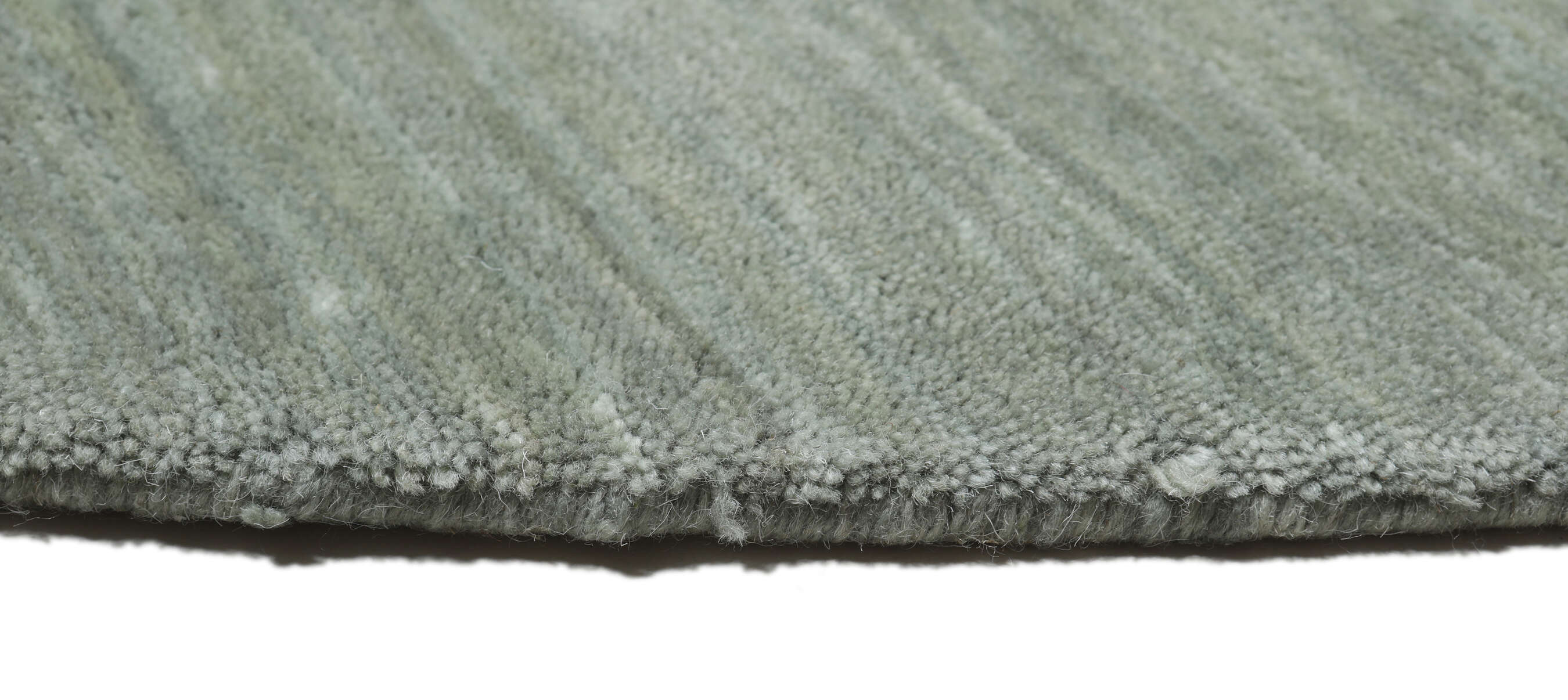 Handloom - Light Green, Round Ø 250 cm Wool Rug - Rugvista