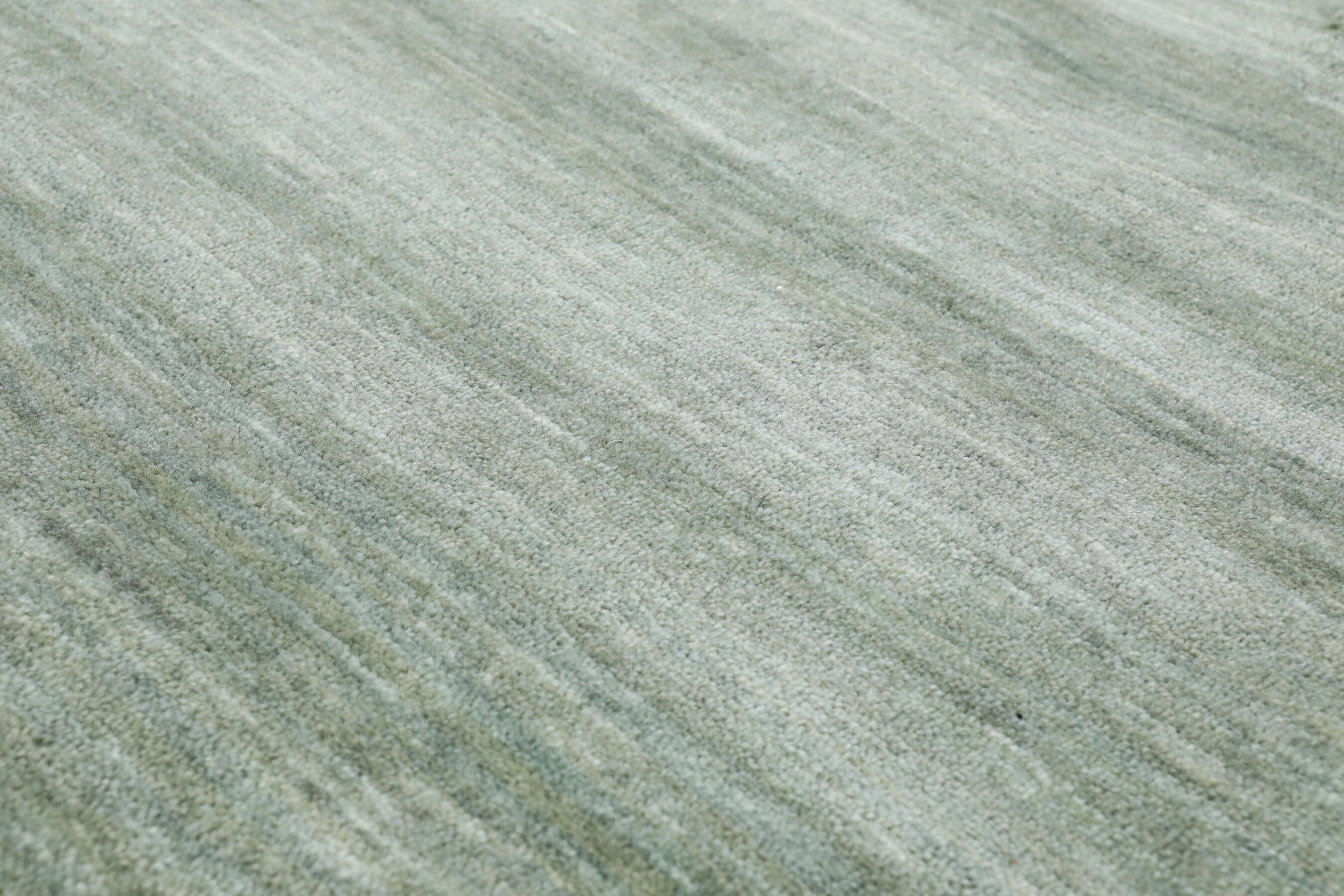 Handloom - Light Green, Round Ø 250 cm Wool Rug - Rugvista