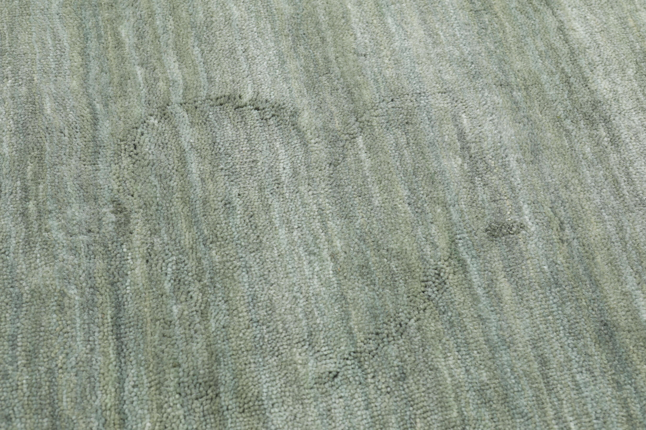 Handloom - Light Green, Round Ø 250 cm Wool Rug - Rugvista