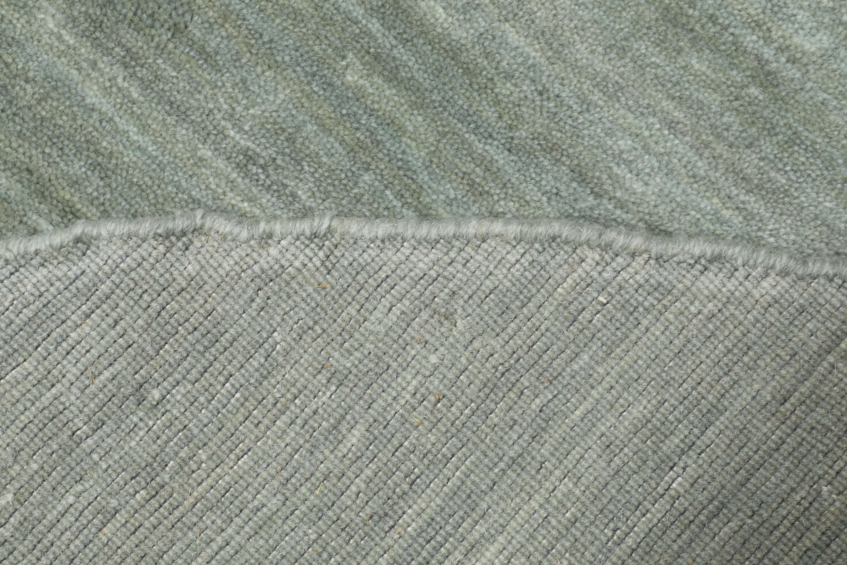 Handloom - Light Green, Round Ø 250 cm Wool Rug - Rugvista