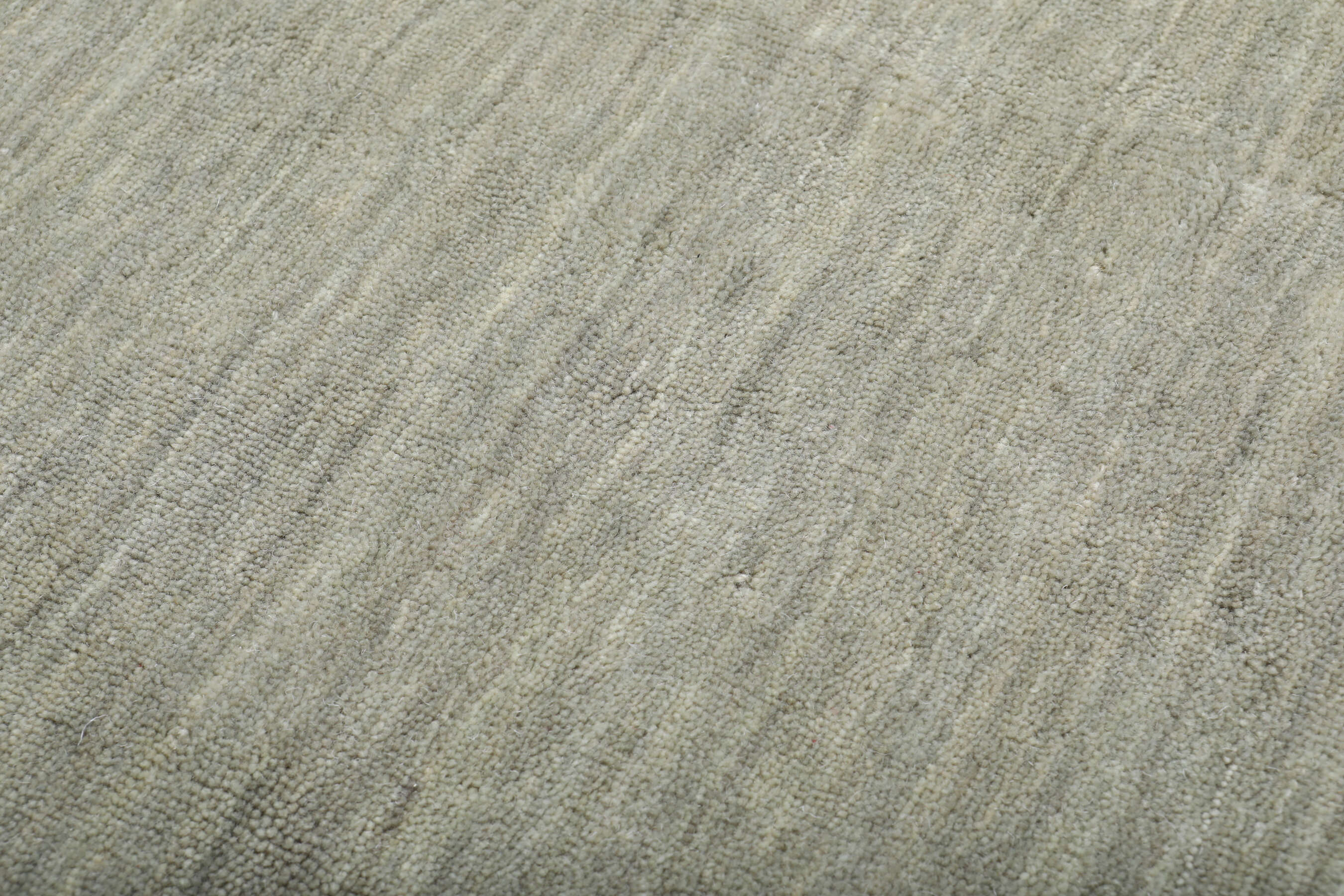 Handloom fringes - Light Green / Grey 300 x 400 cm Wool Rug - Rugvista