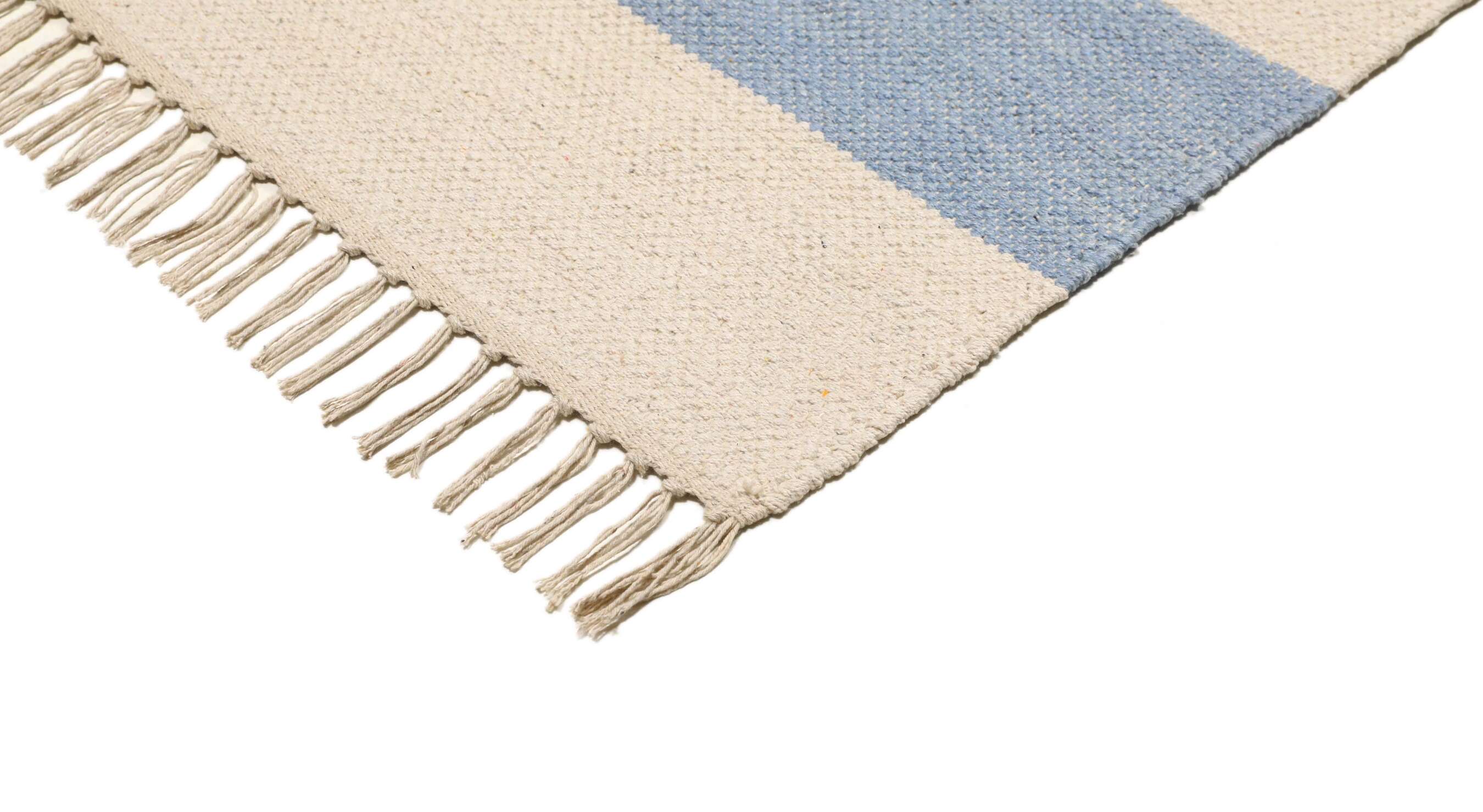 Rugvista Essential - Cotton stripe - Light Blue, Runner 80 x 300 cm ...