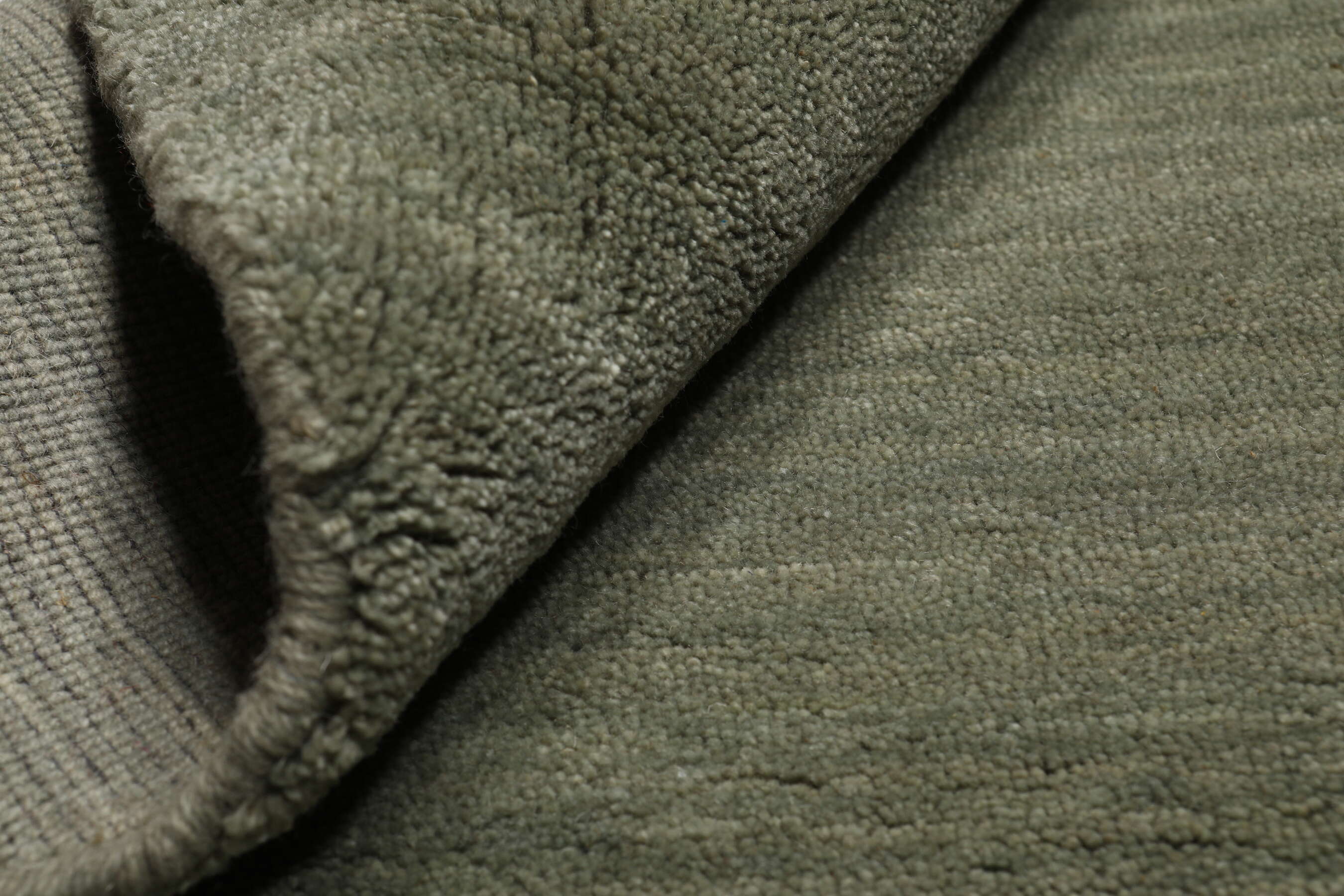 Handloom - Light Green, Round Ø 200 cm Wool Rug - Rugvista