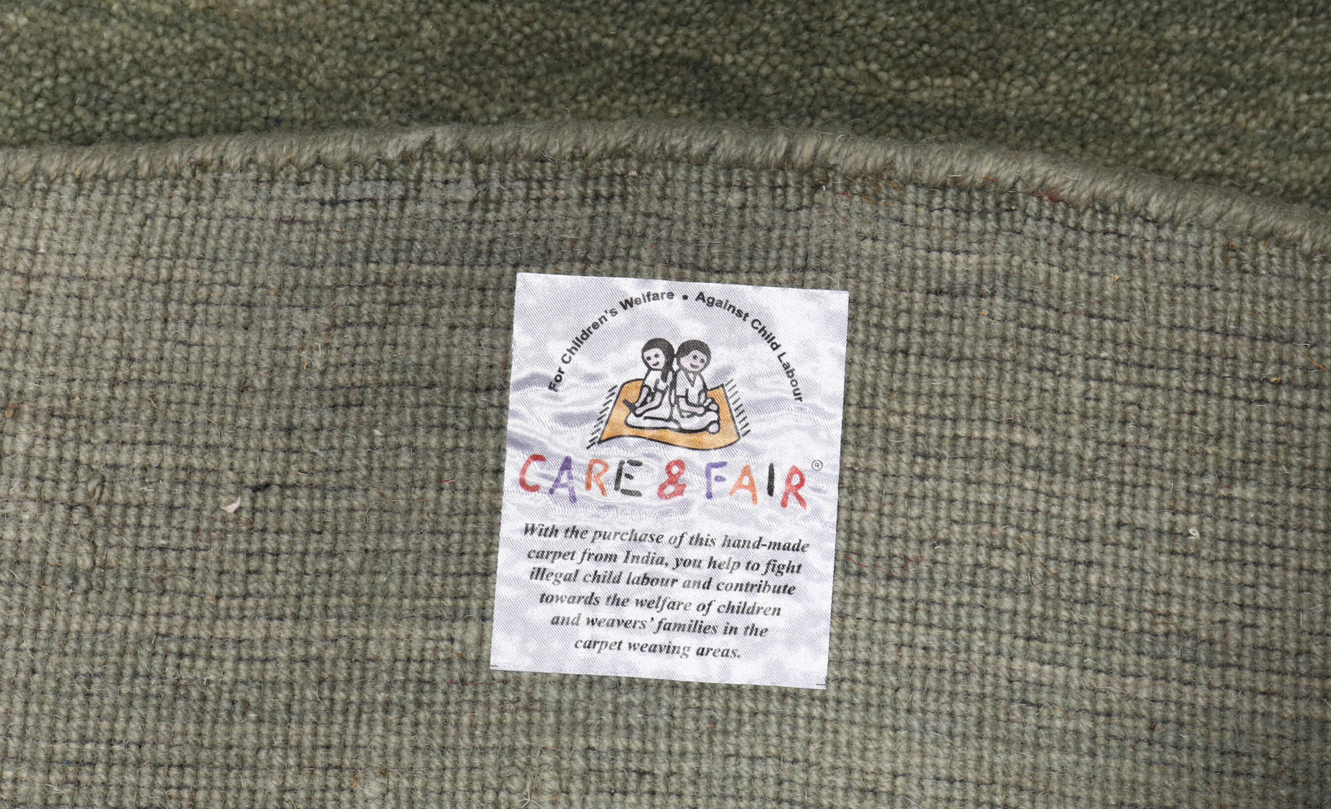 Handloom - Light Green, Round Ø 200 cm Wool Rug - Rugvista