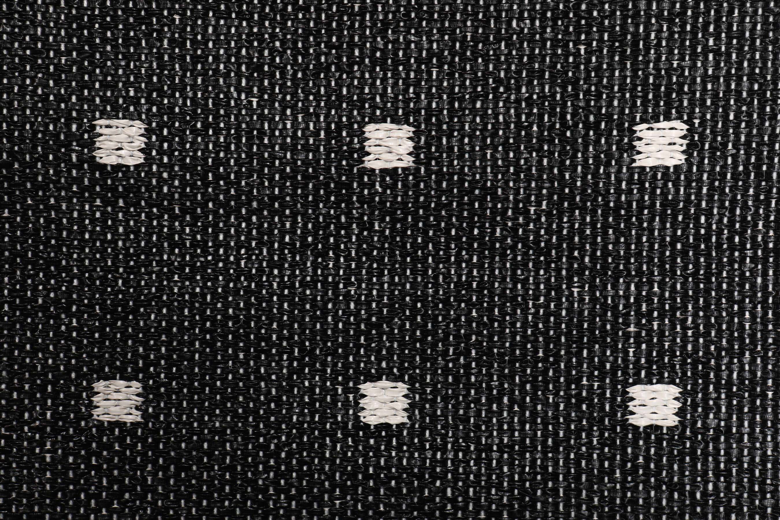 Glimt - Zwart / Gebroken Wit, Tapijtloper 70 x 200 cm Plastic ...