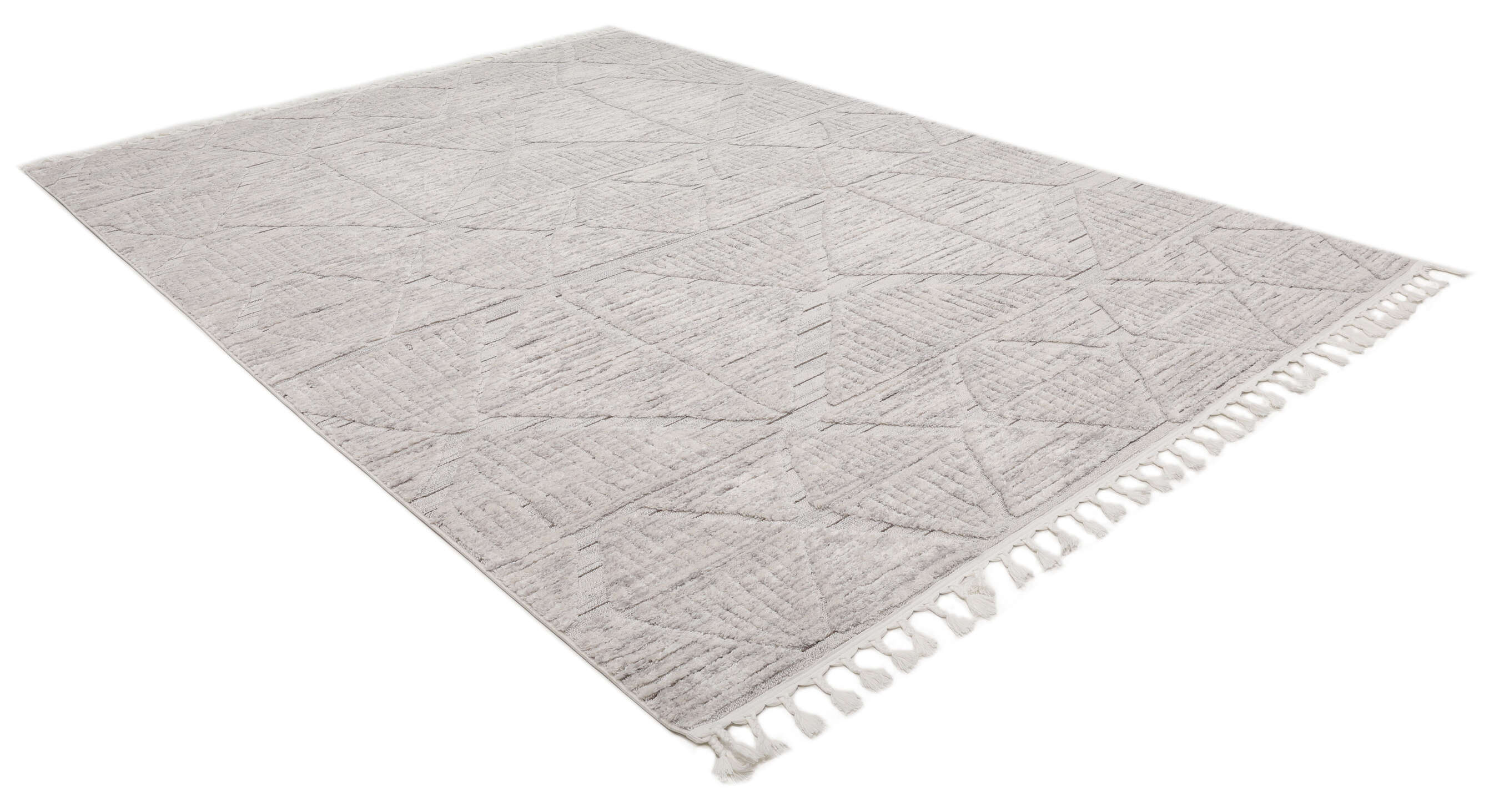 Cruz - Hellgrau 240 x 340 cm Teppich - Rugvista