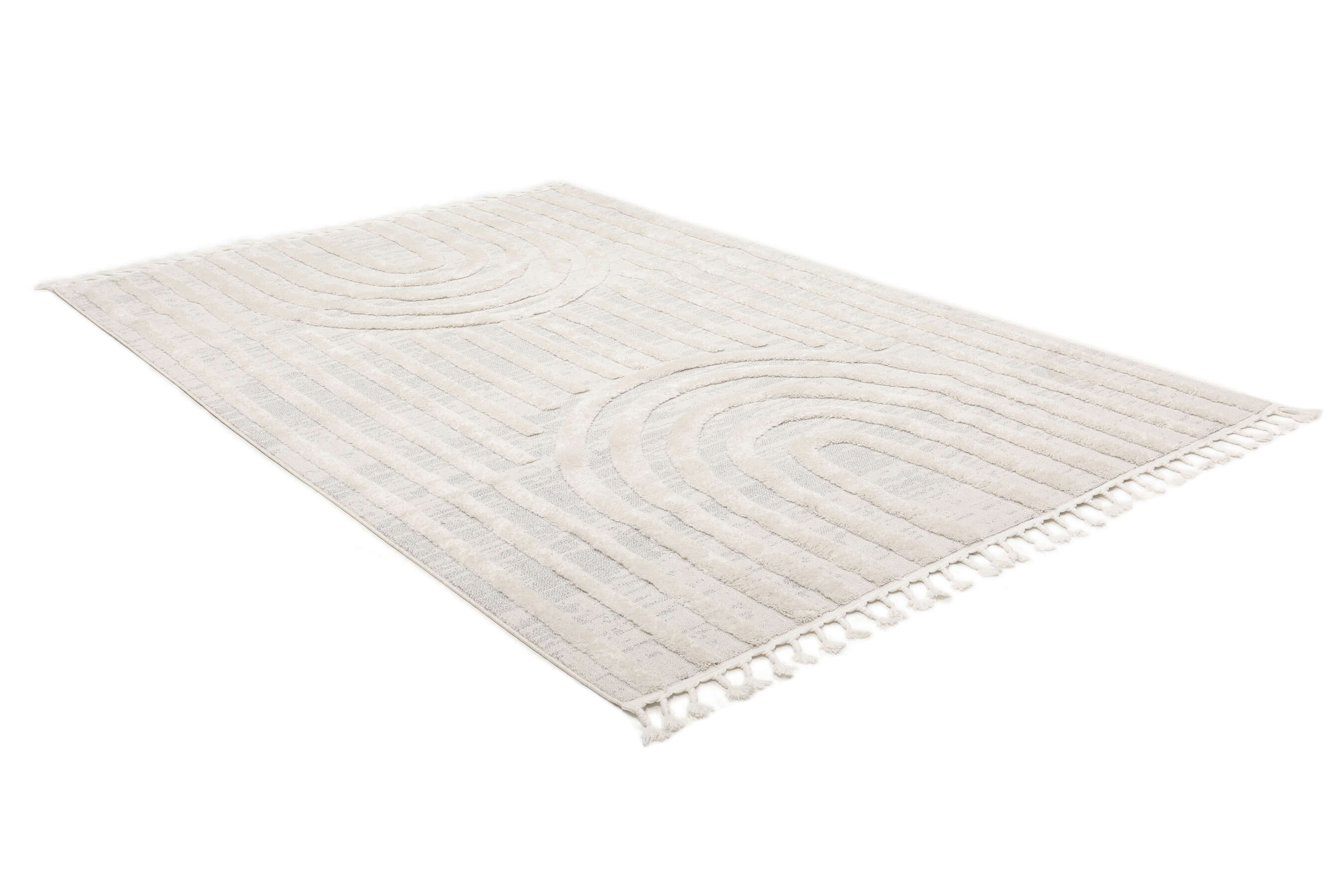Chill - Cream White / Light Grey 240 x 340 cm Rug - Rugvista