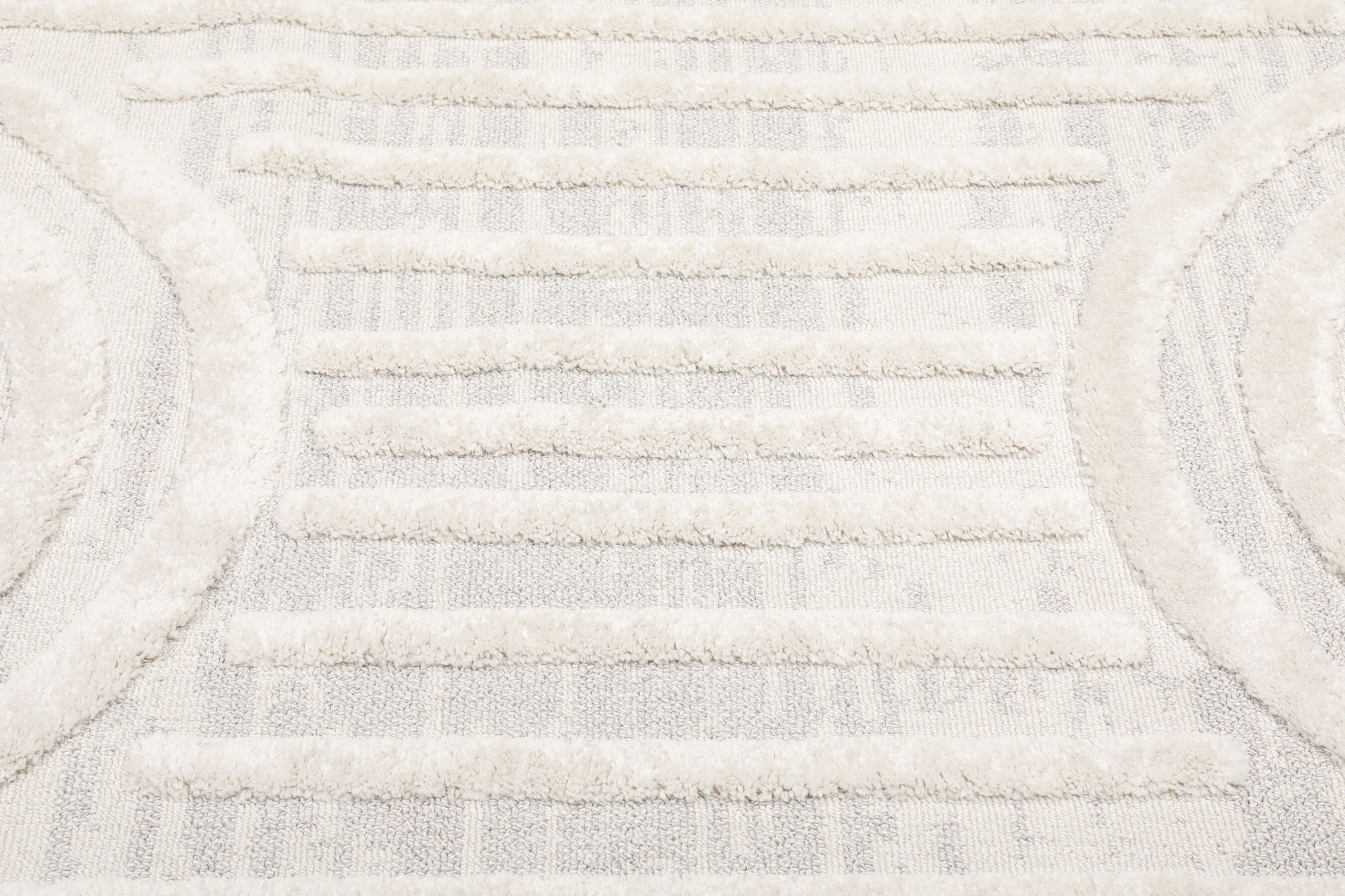 Chill - Cream White / Light Grey 240 x 340 cm Rug - Rugvista