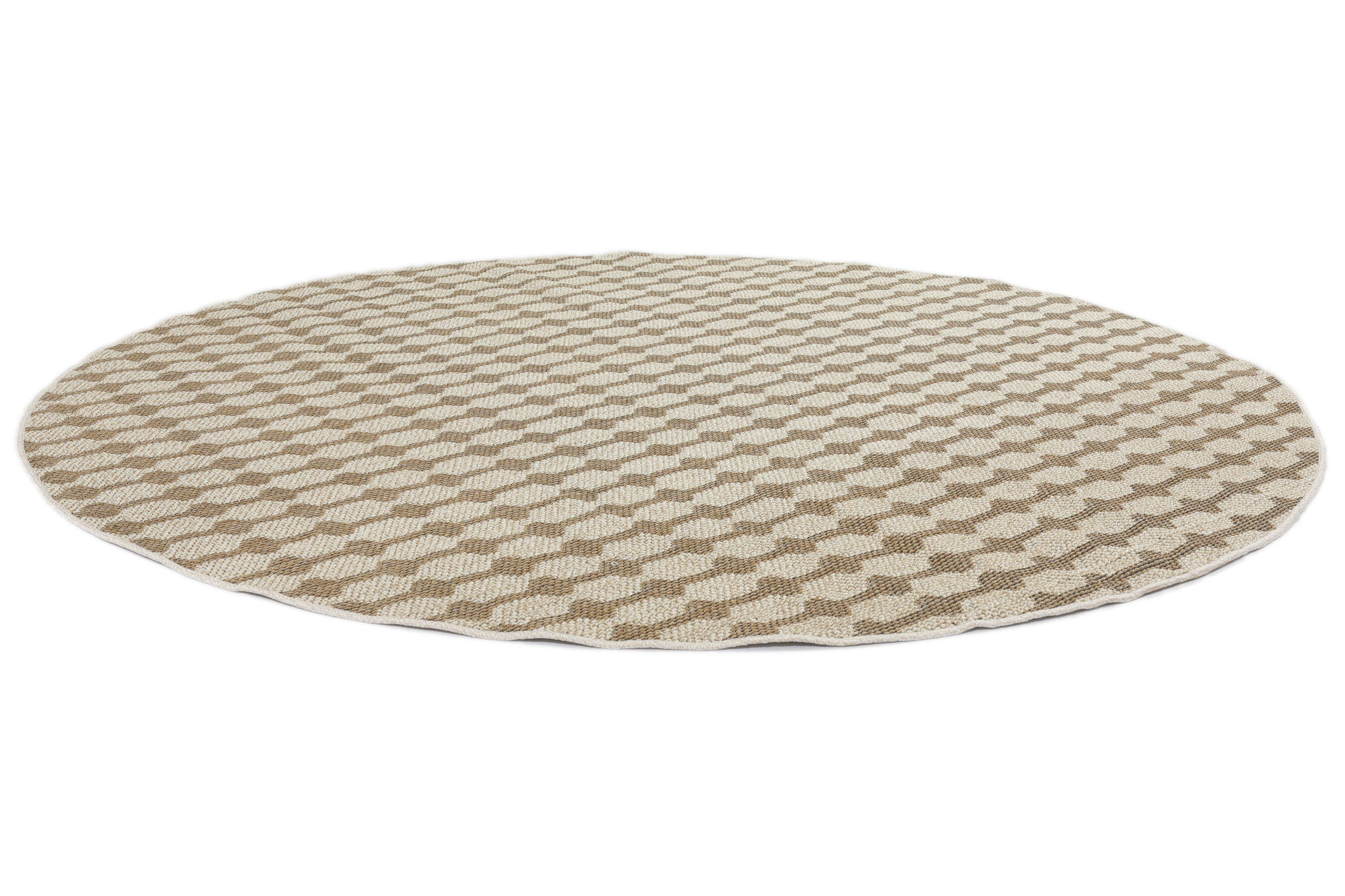 Rugvista Essential - Katja - Brown, Round Ø 200 cm Rug - Rugvista