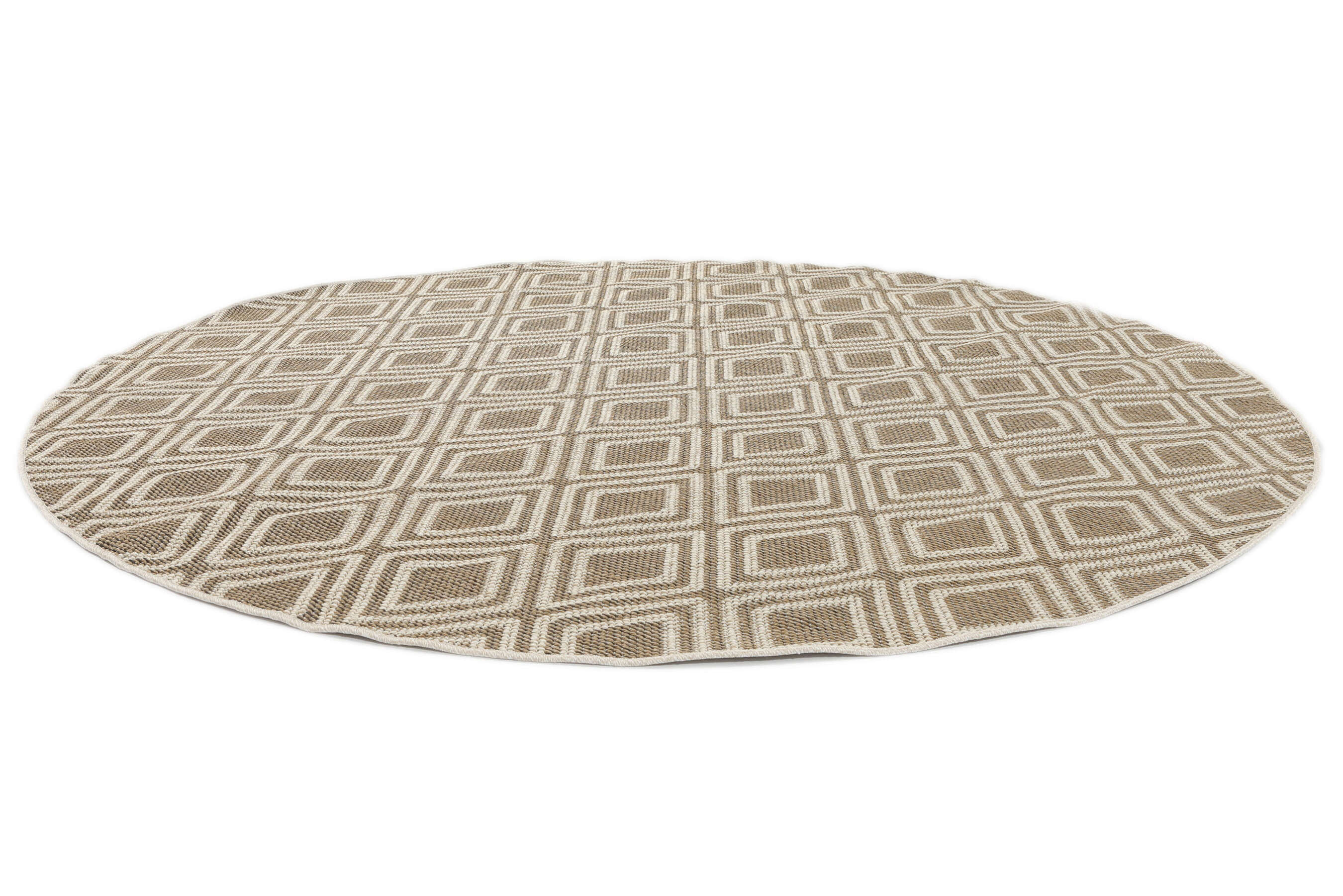 Rugvista Essential - Silva - Brown, Round Ø 200 cm Rug - Rugvista