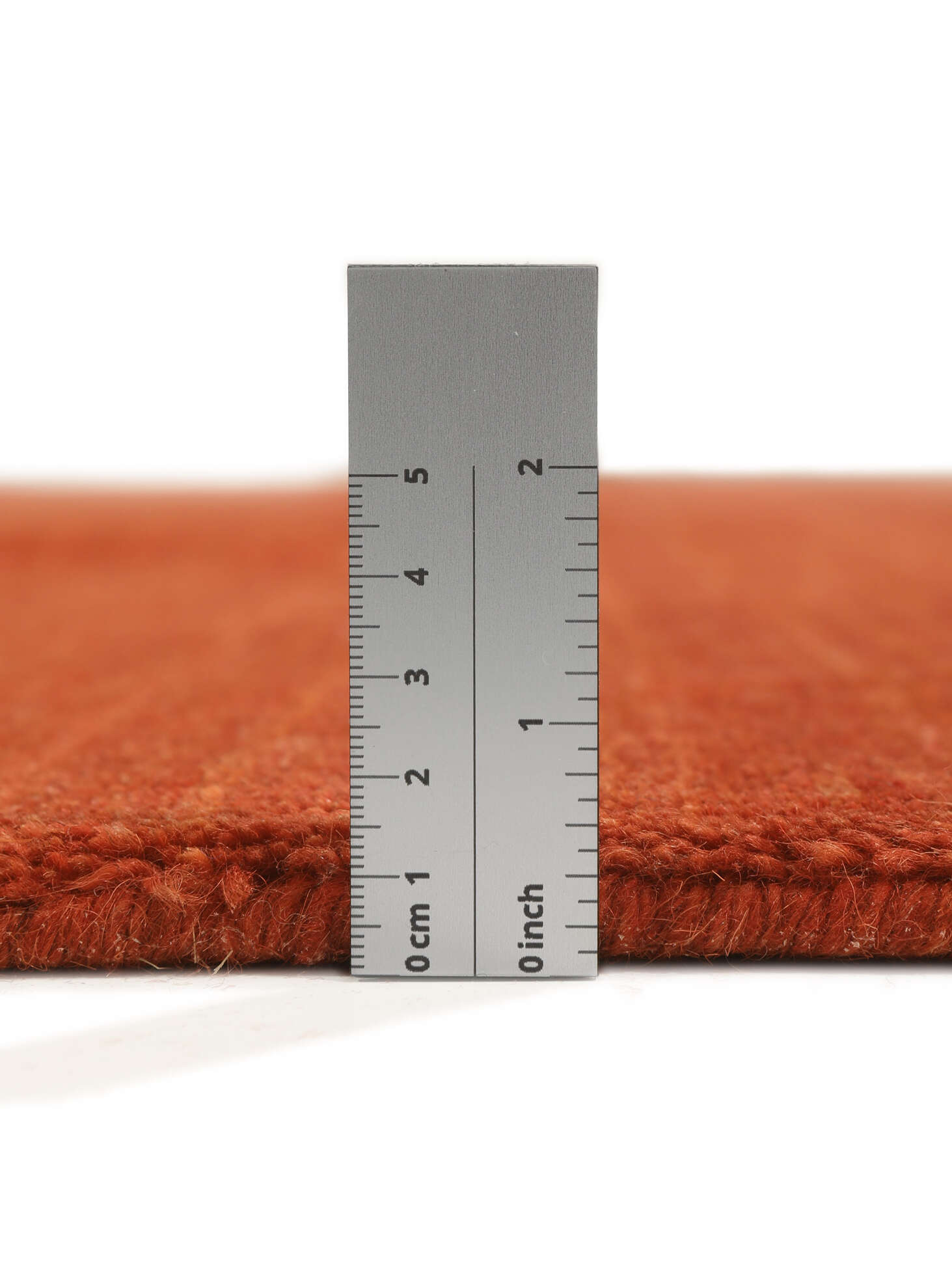 Handloom fringes - Red / Rust Red 80 x 120 cm Wool Rug - Rugvista