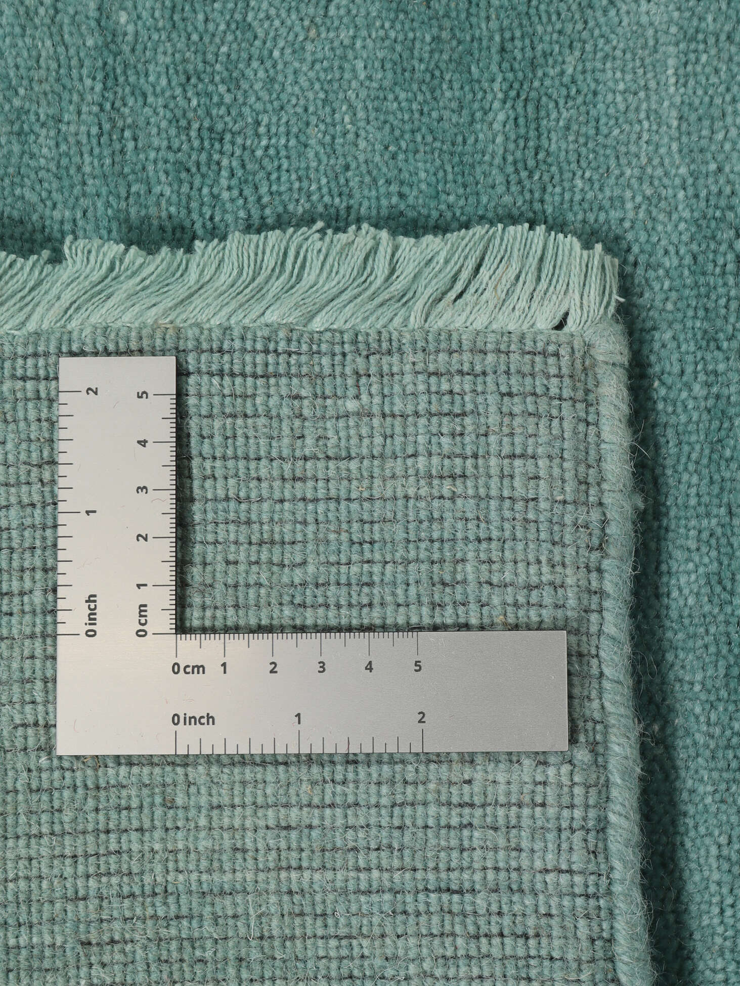 Handloom fringes - Turquoise 140 x 200 cm Uldtæppe - Rugvista