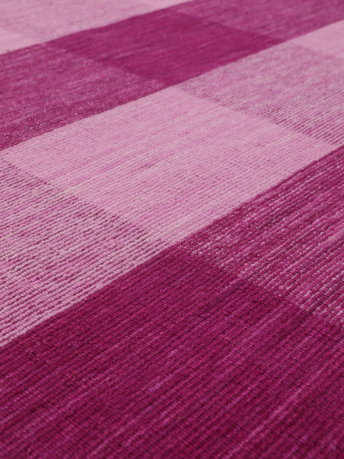 Check Kilim - Pink 160 x 230 cm Wool Rug - Rugvista