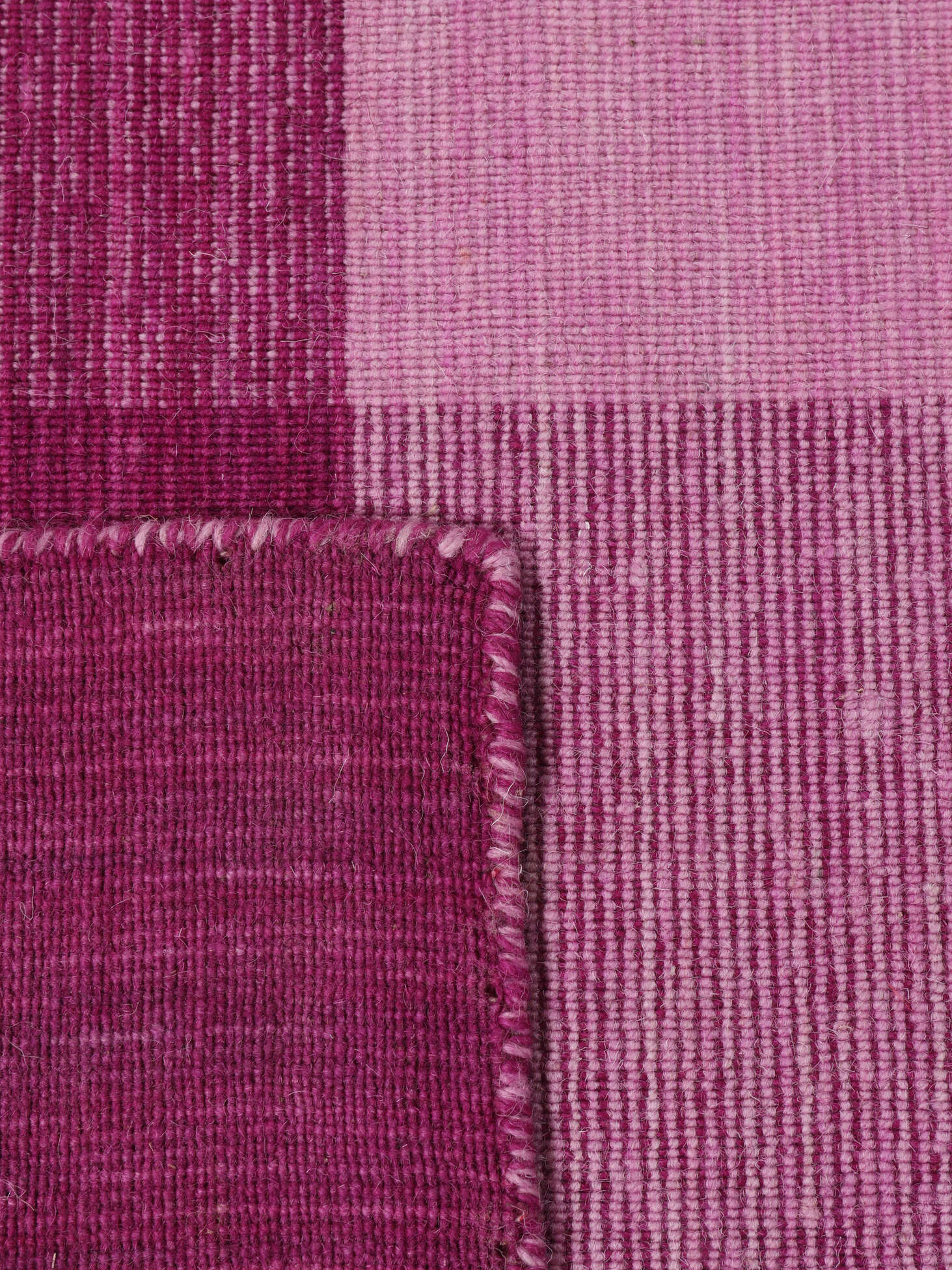 Check Kilim - Pink 160 x 230 cm Wool Rug - Rugvista