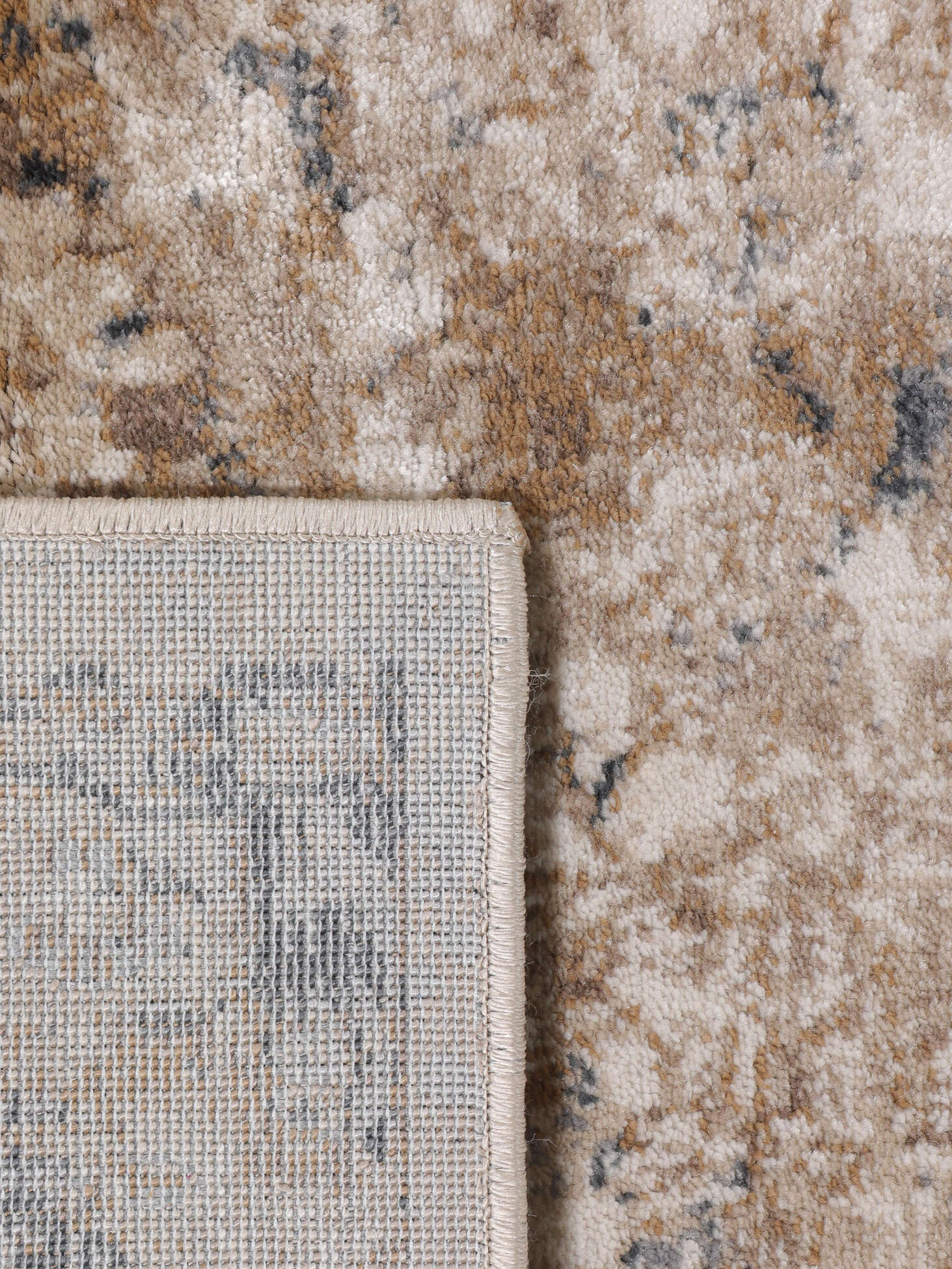 Pasha - Beige / Grijs 140 x 200 cm Vloerkleed - Rugvista